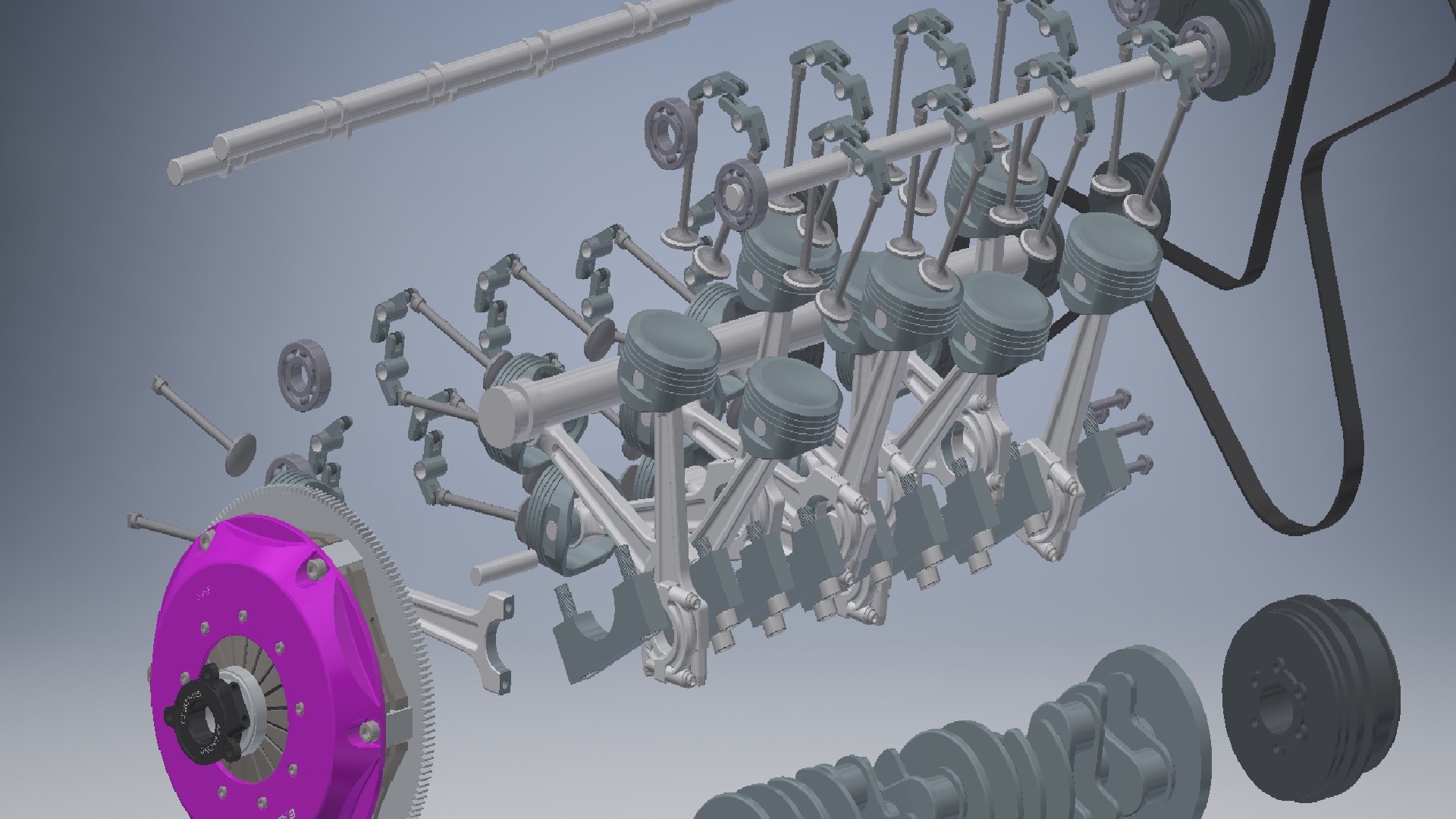 3D W16 Crankshaft Engine - TurboSquid 2211020