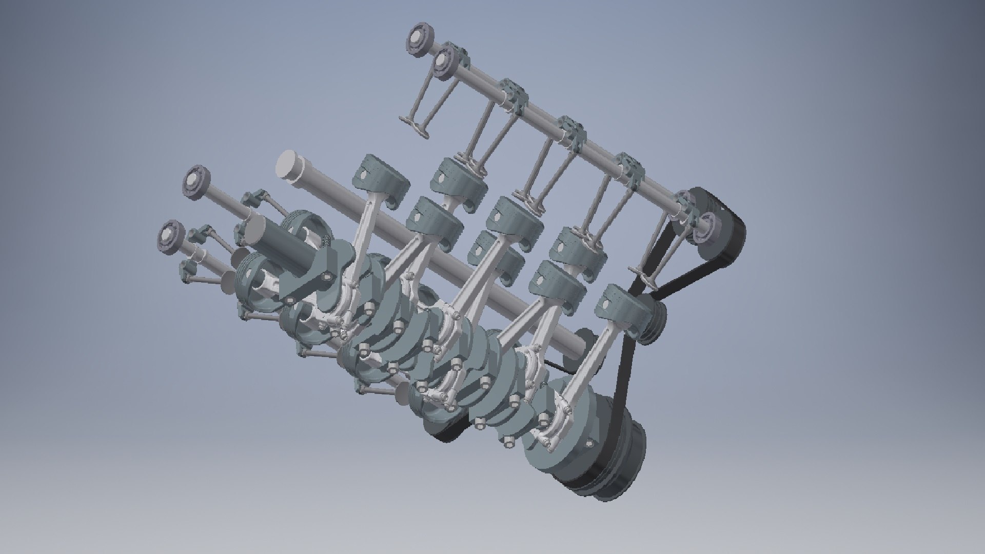 3D W16 Crankshaft Engine - TurboSquid 2211020