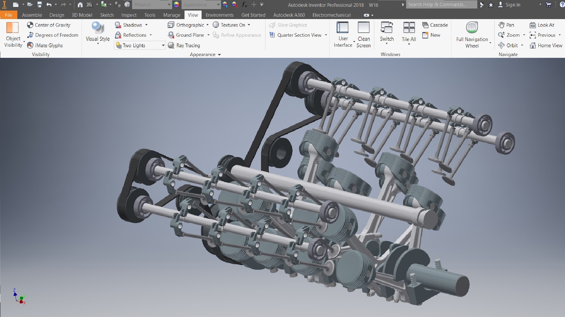 3D W16 Crankshaft Engine - TurboSquid 2211020