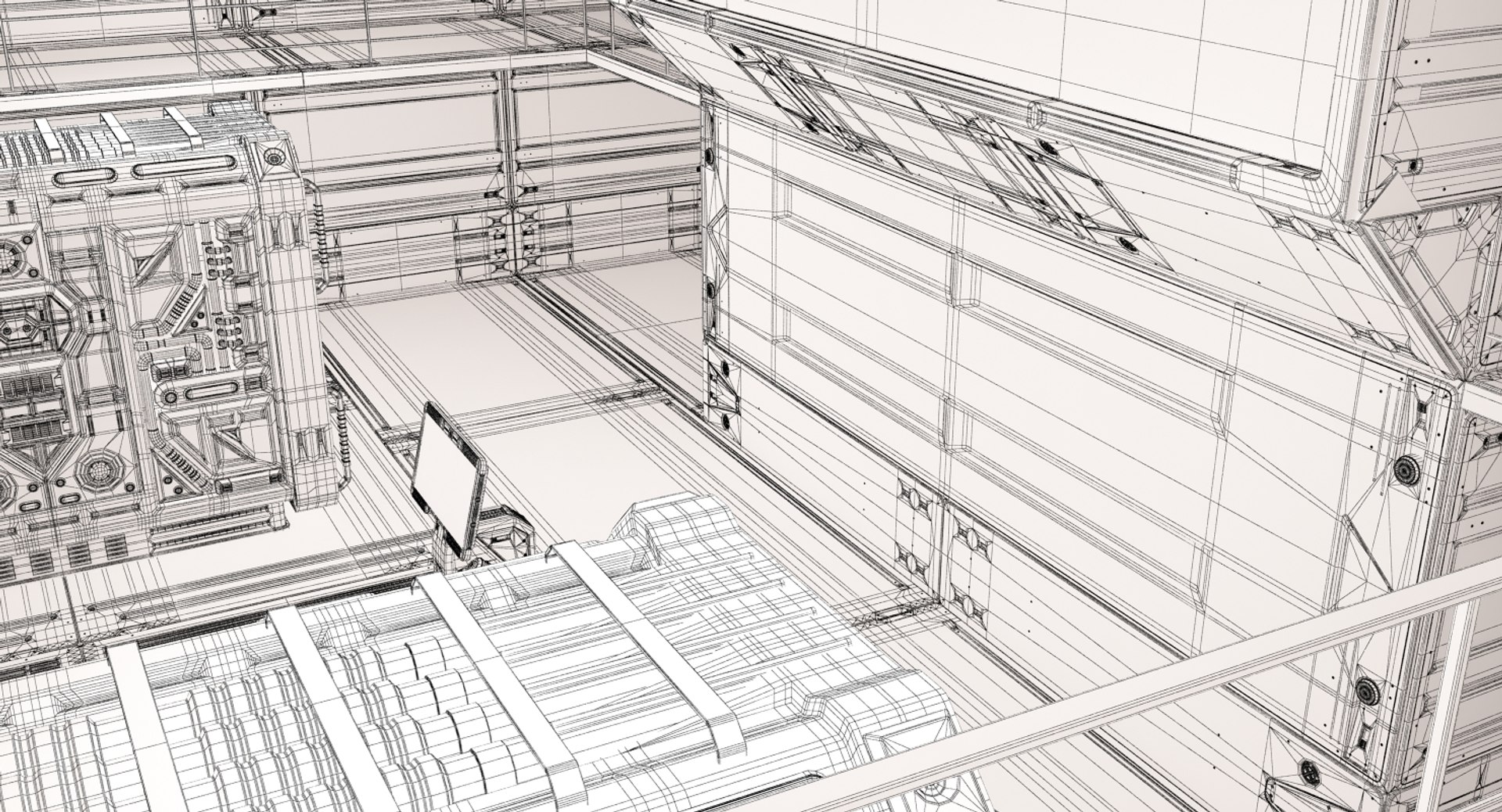 3D Sci Fi Generator Room Model - TurboSquid 1270982