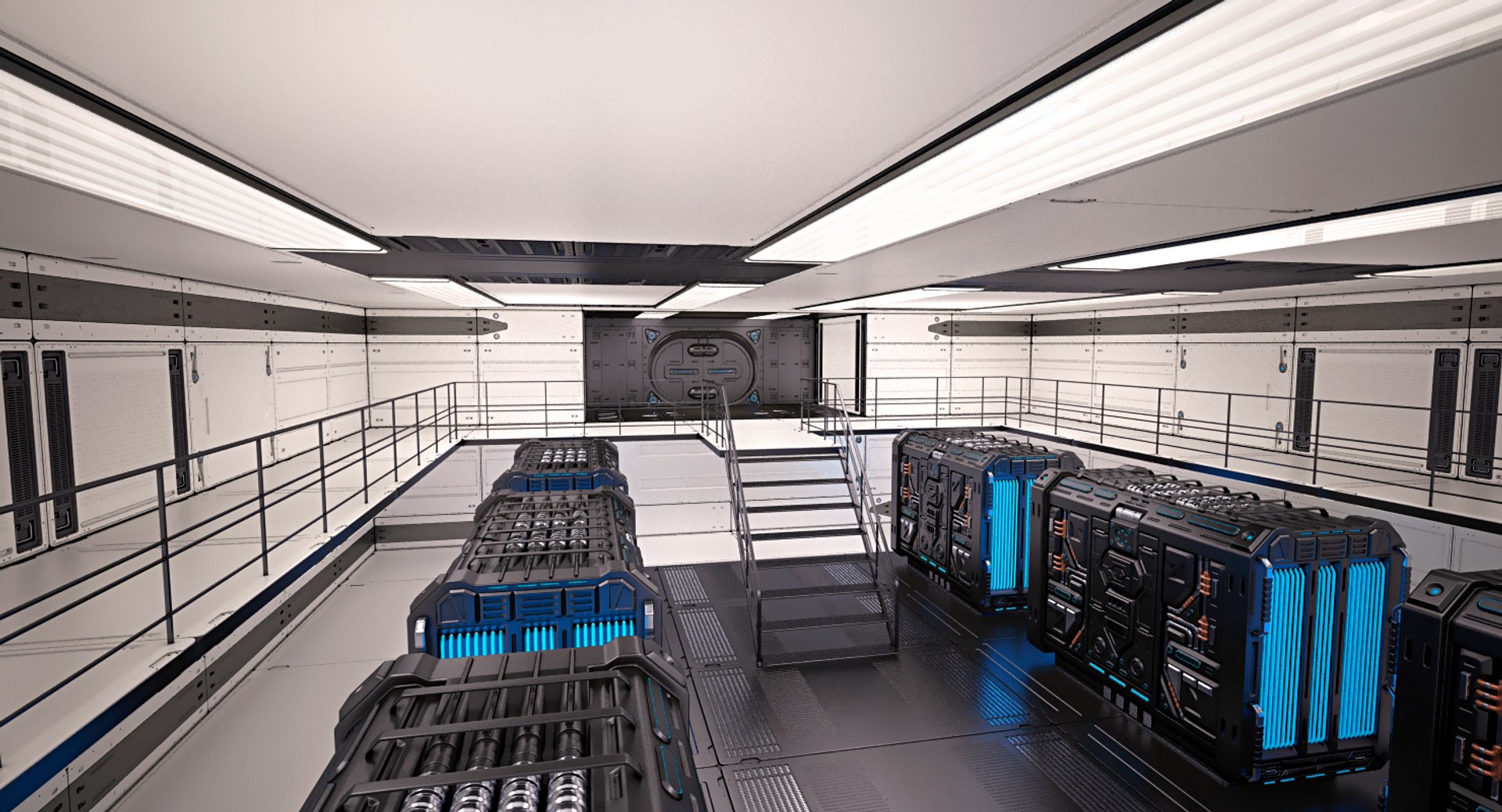 3D Sci Fi Generator Room Model - TurboSquid 1270982