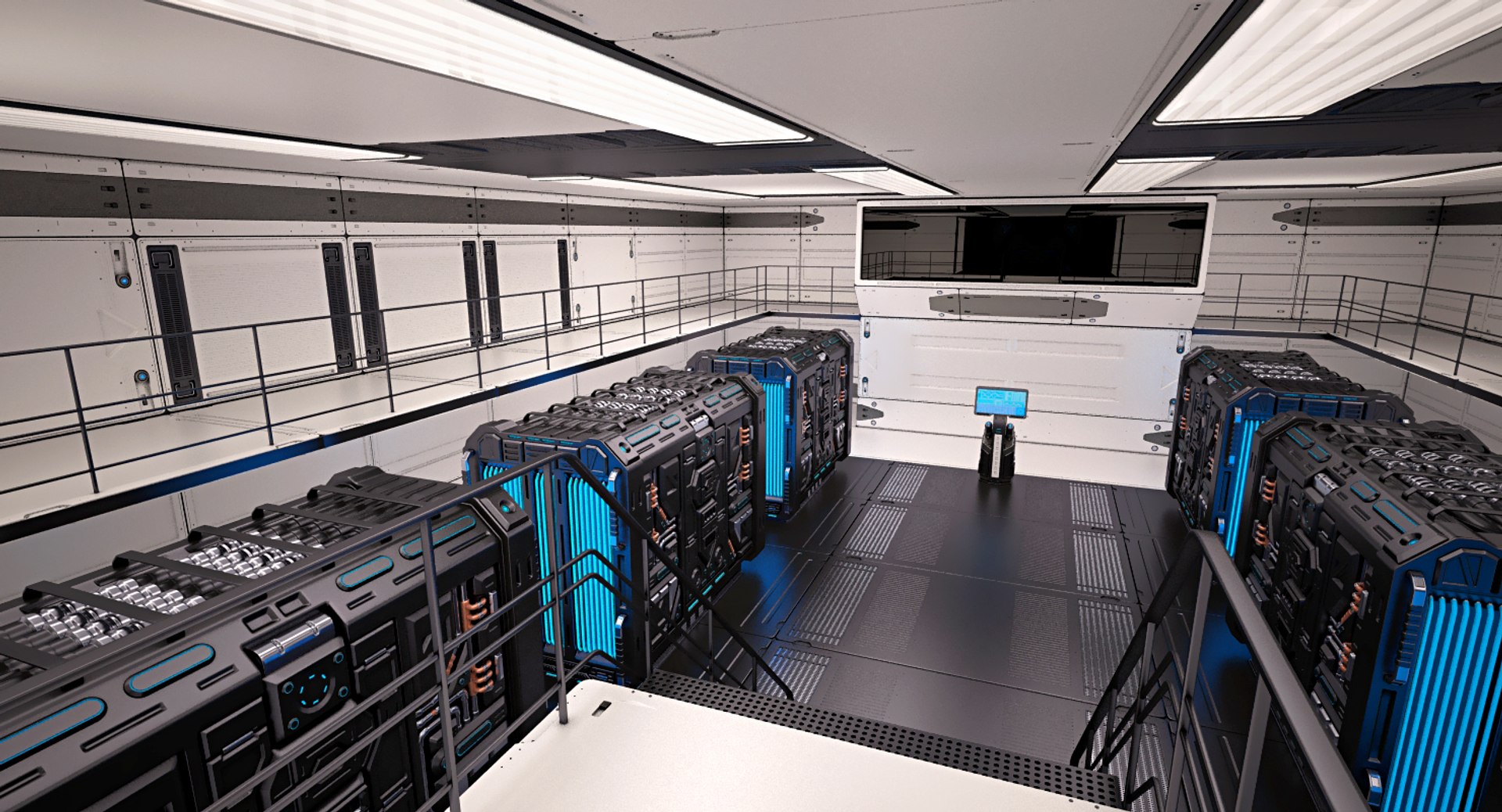 3D Sci Fi Generator Room Model - TurboSquid 1270982