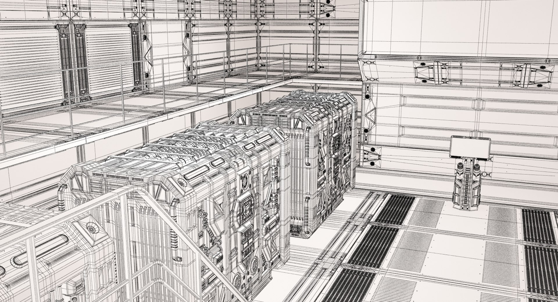 3D Sci Fi Generator Room Model - TurboSquid 1270982