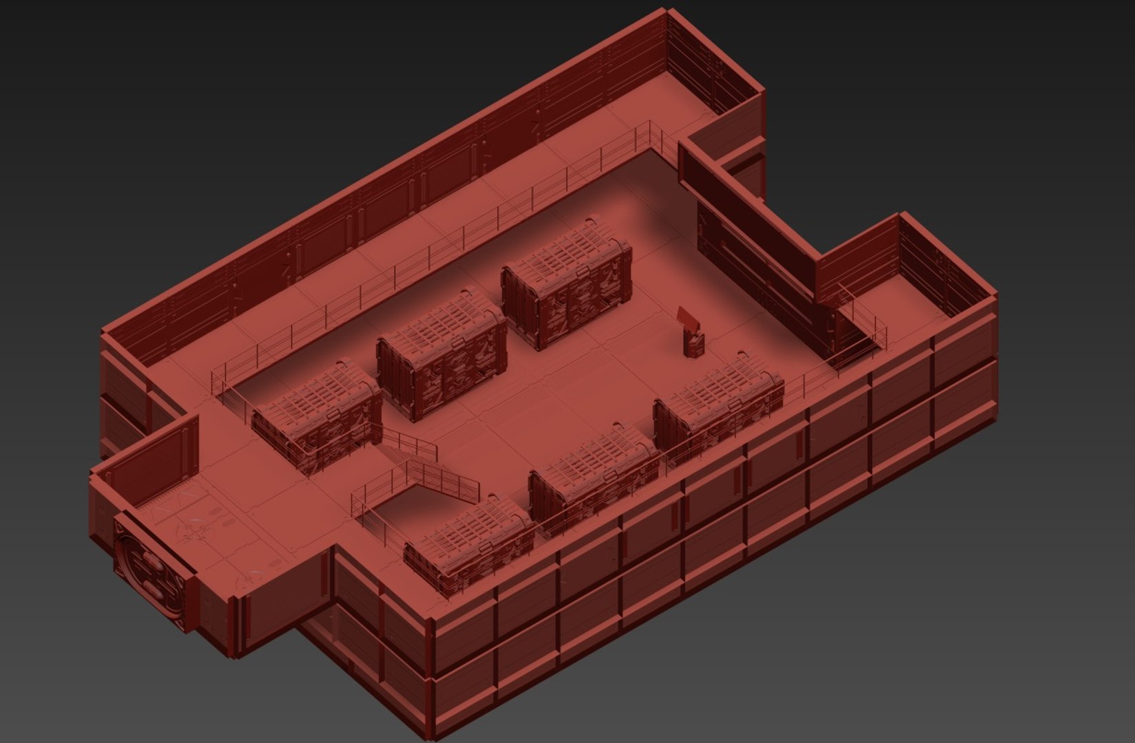 3D Sci Fi Generator Room Model - TurboSquid 1270982