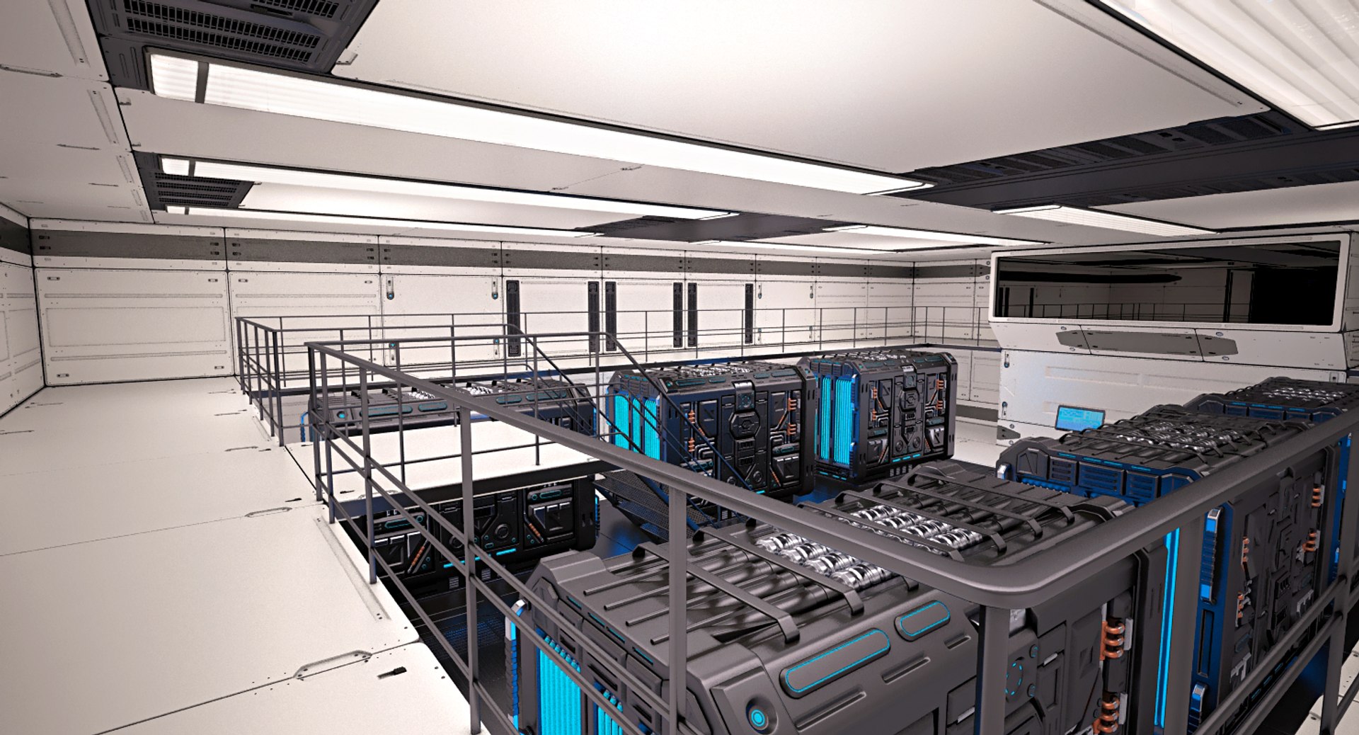 3D Sci Fi Generator Room Model - TurboSquid 1270982