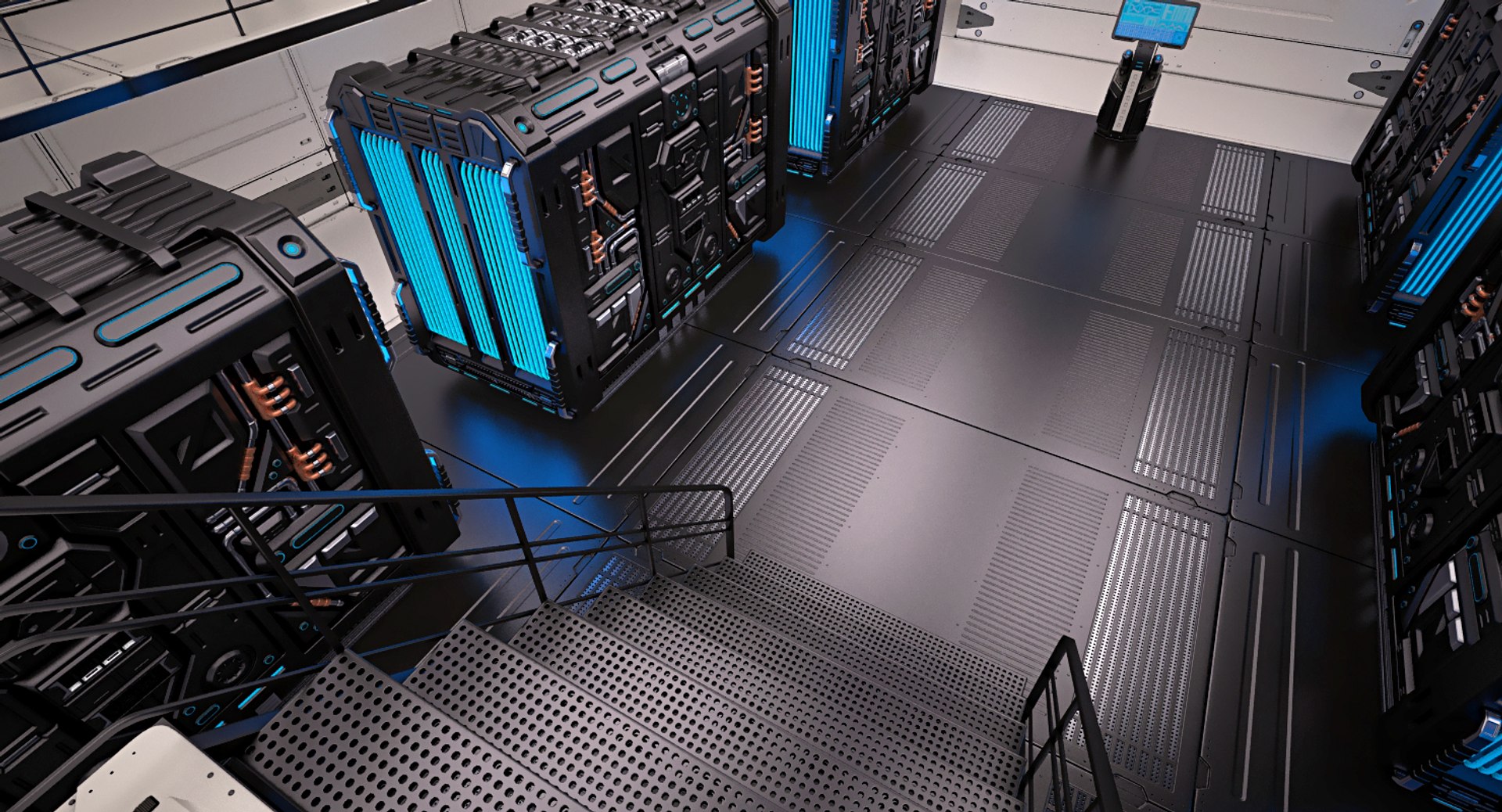 3D Sci Fi Generator Room Model - TurboSquid 1270982