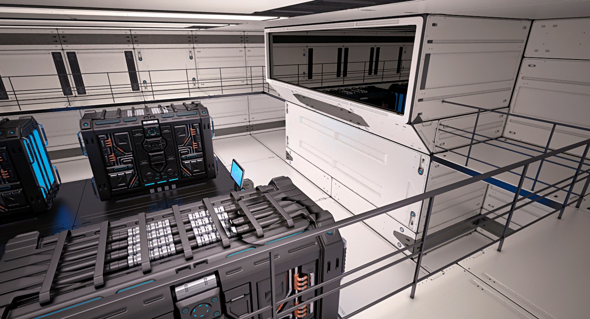 3D Sci Fi Generator Room Model - TurboSquid 1270982