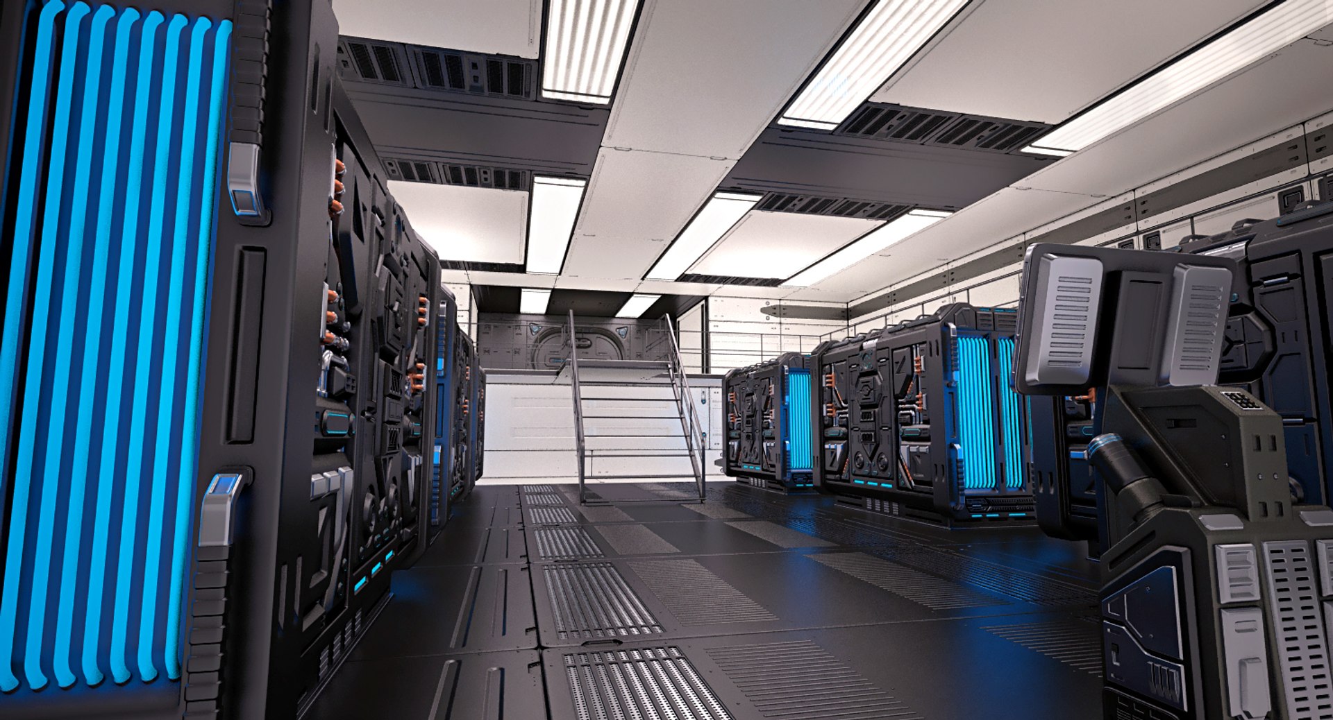 3D Sci Fi Generator Room Model - TurboSquid 1270982