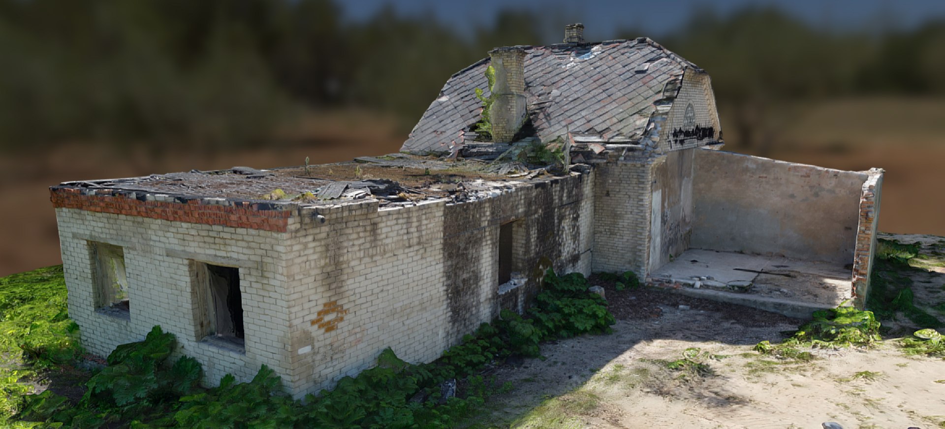 3D Abandoned Derelict House - TurboSquid 1853777