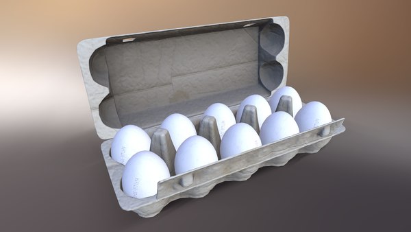 3D Egg Box - TurboSquid 1791860