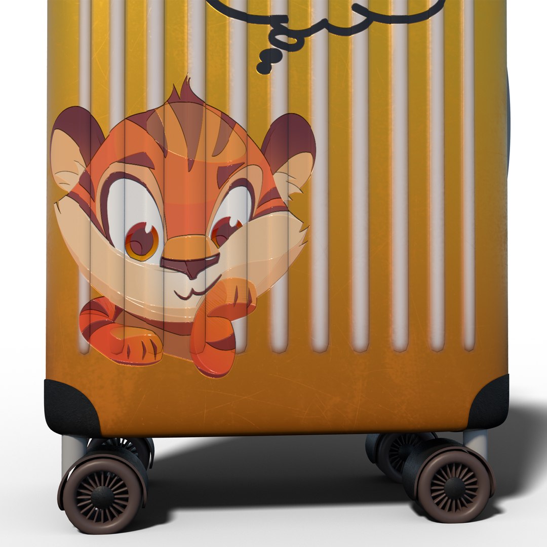 3D Trolley Bag Tiger print - TurboSquid 2087411
