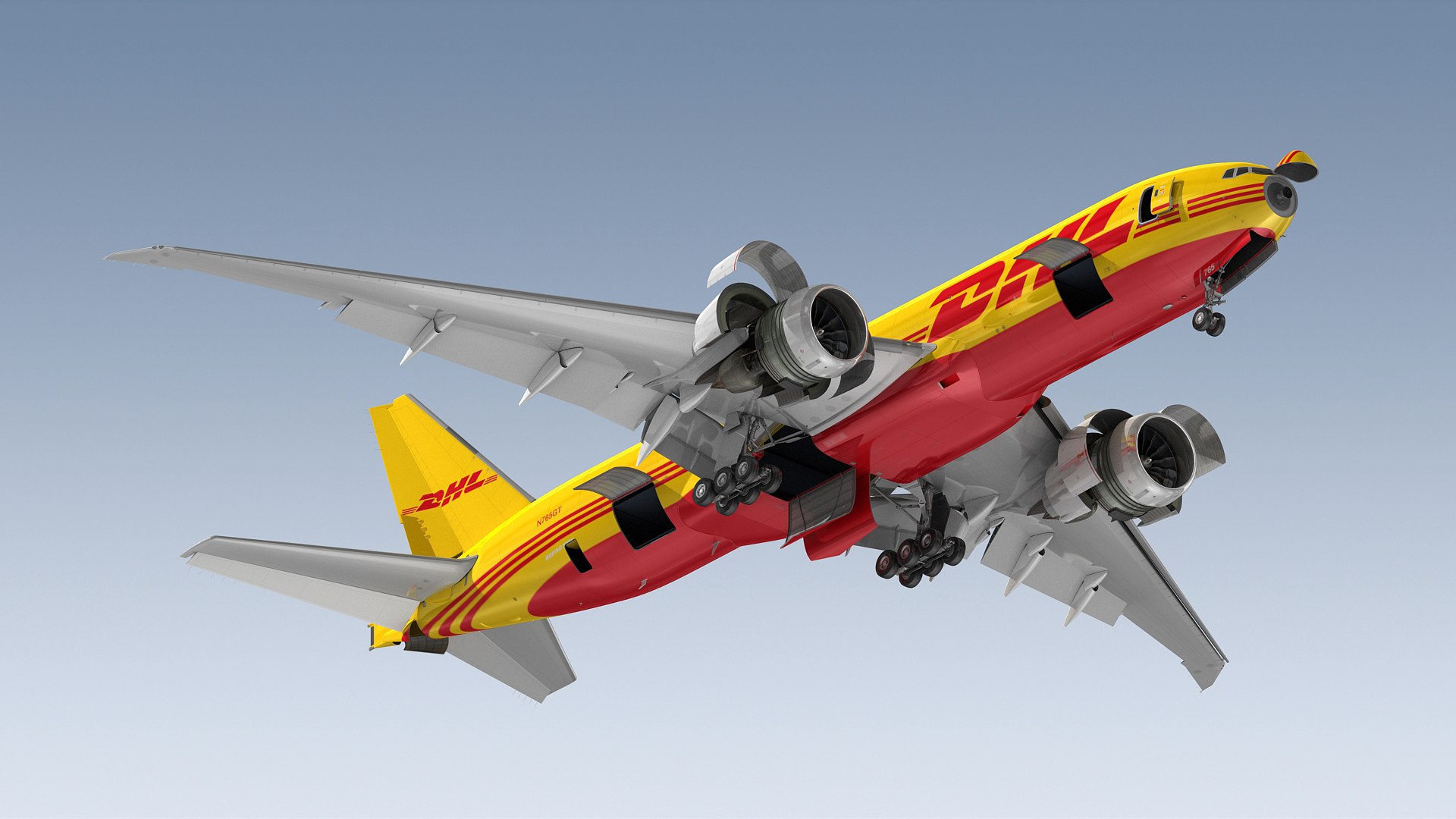 3D Boeing 777-F DHL model - TurboSquid 2170198