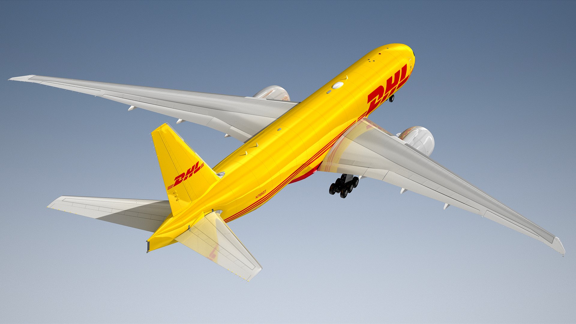 3D Boeing 777-F DHL model - TurboSquid 2170198