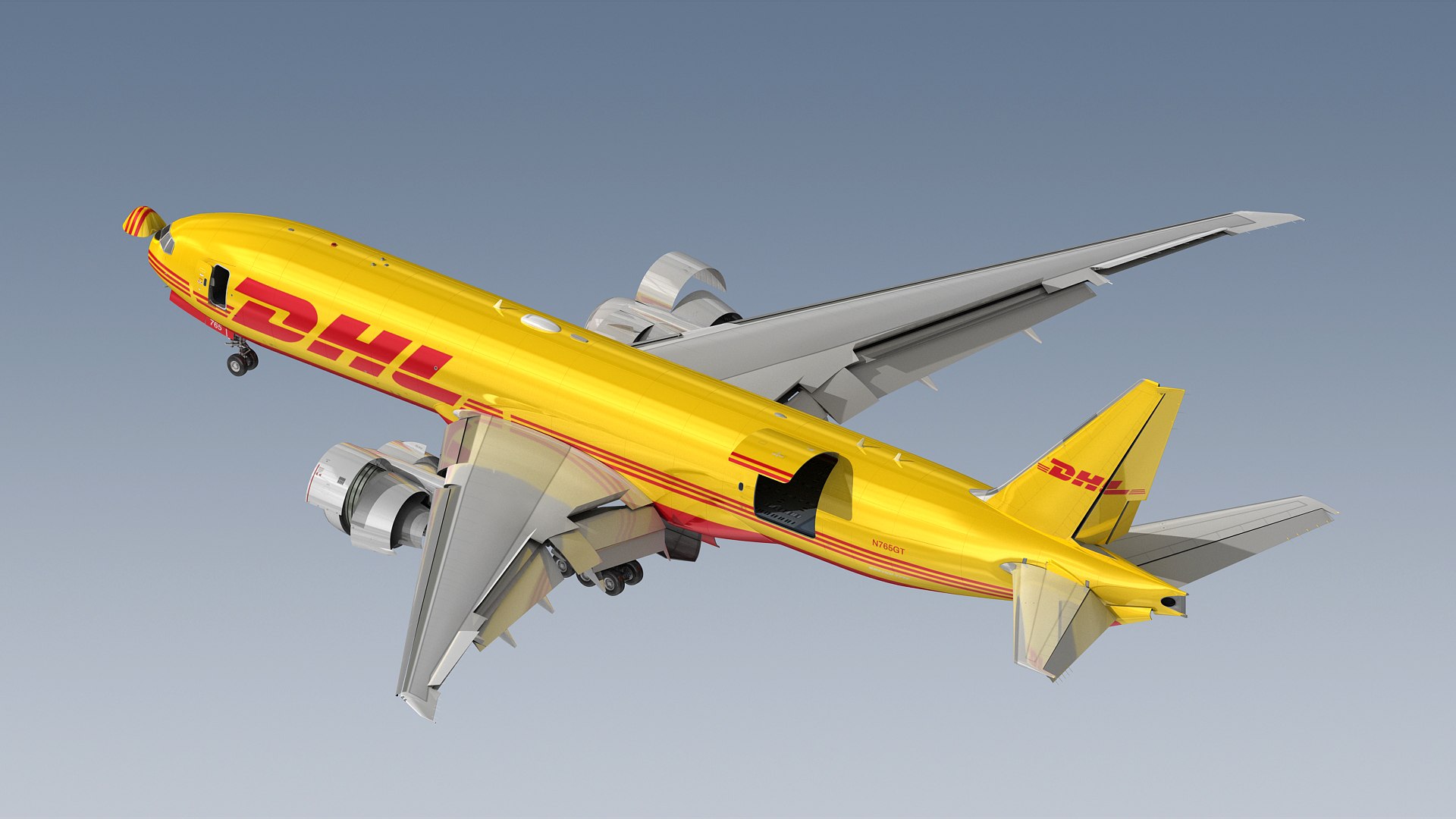 3D Boeing 777-F DHL model - TurboSquid 2170198