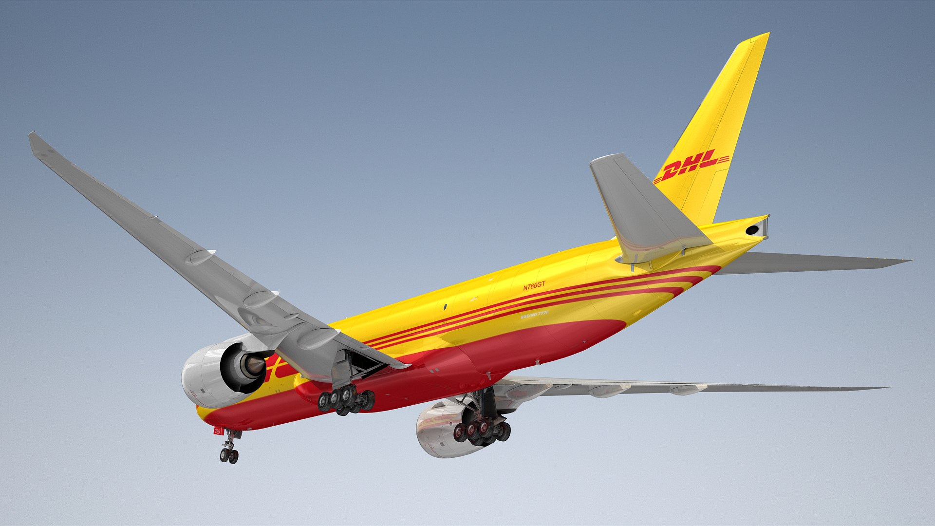 3D Boeing 777-F DHL model - TurboSquid 2170198