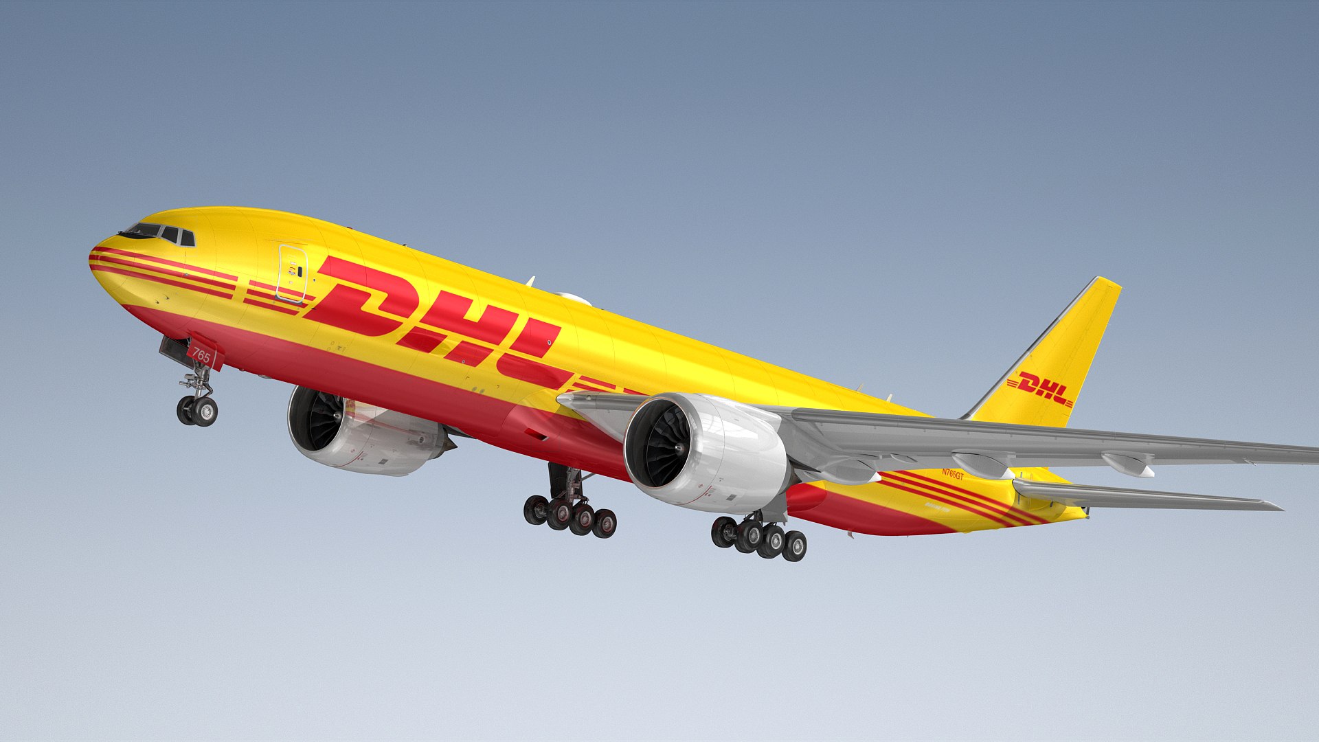 3D Boeing 777-F DHL model - TurboSquid 2170198