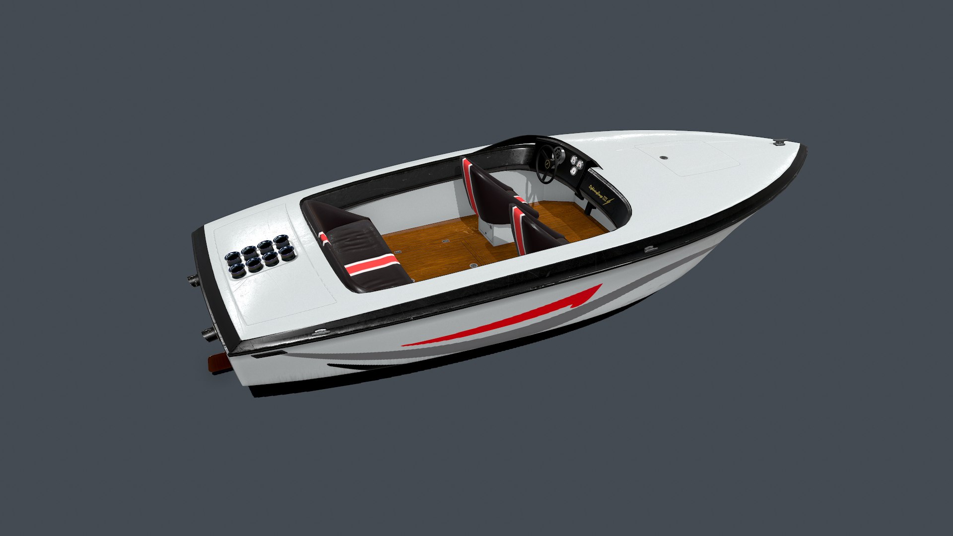 3D Speedboat Low-poly PBR Model - TurboSquid 1842551