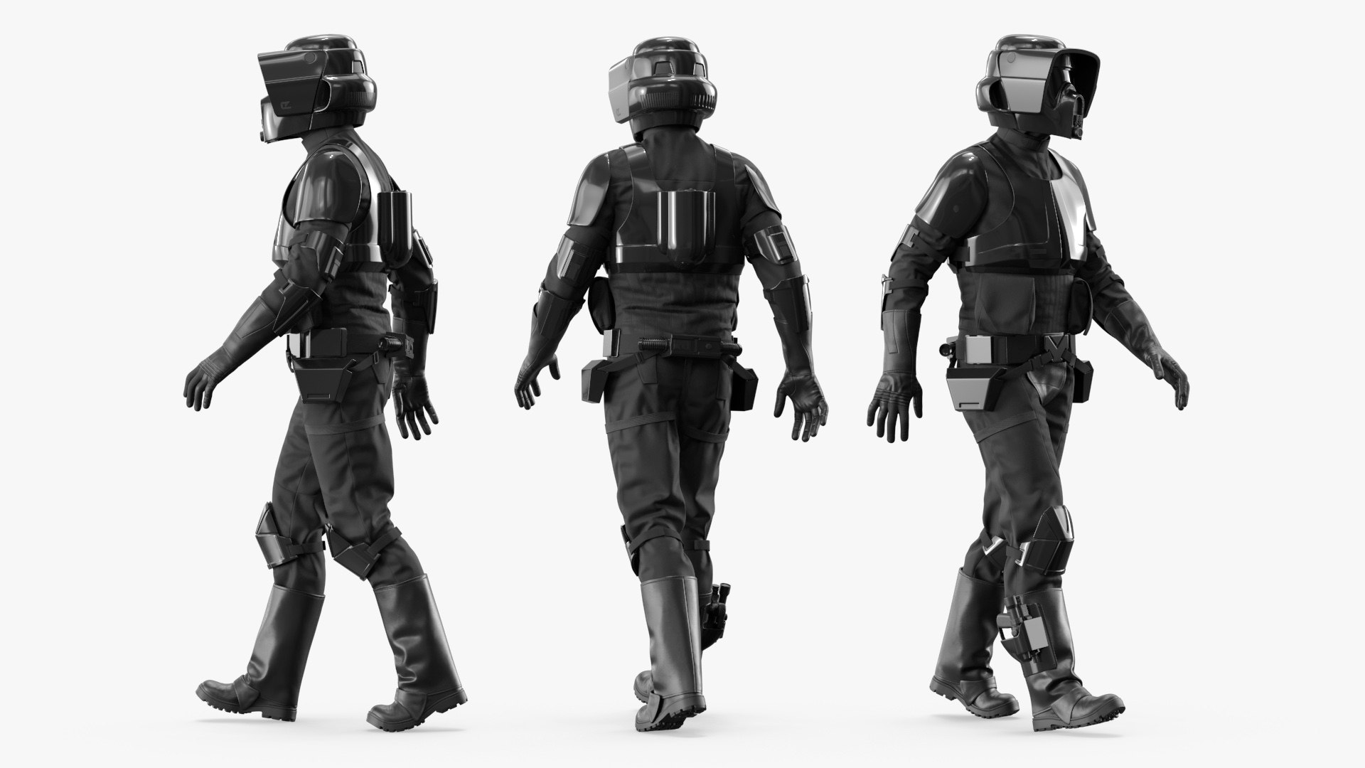 Star Wars Shadow Trooper Armor Black Edition Rigged 3D Model ...