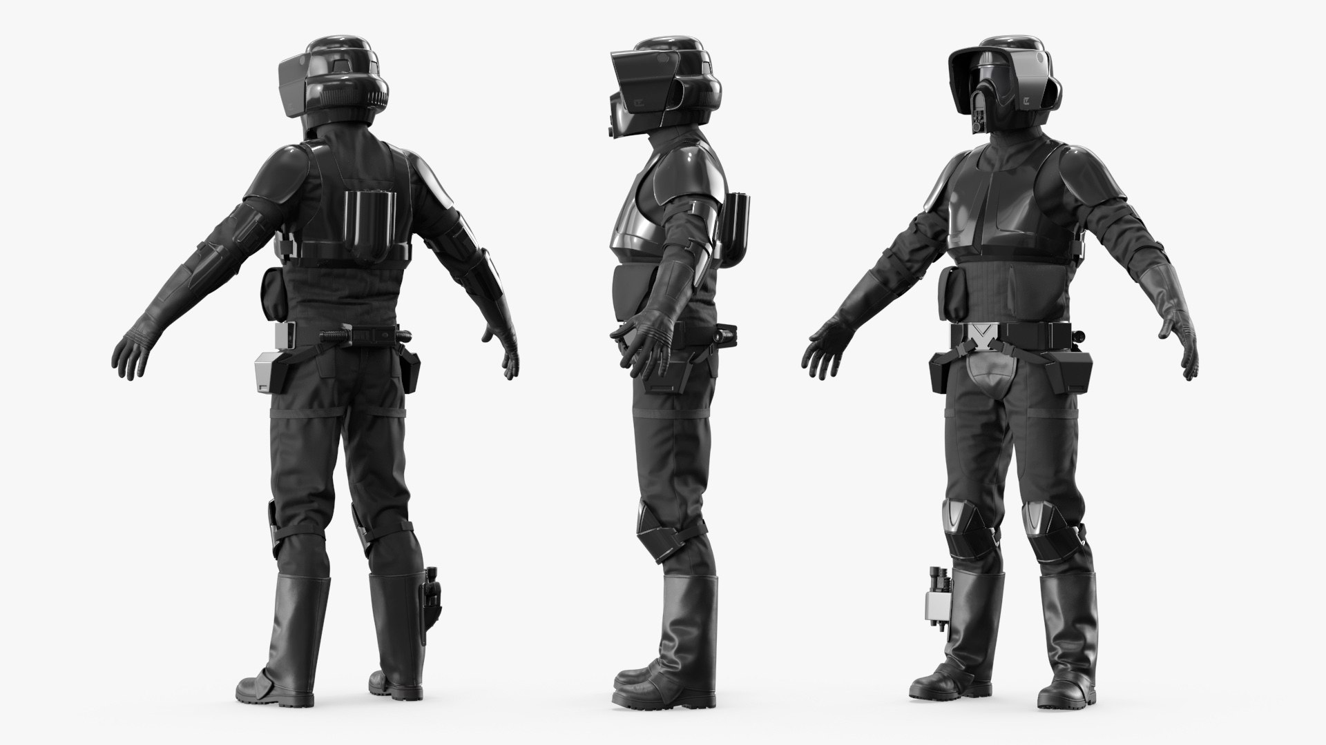 Star Wars Shadow Trooper Armor Black Edition Rigged 3D Model ...