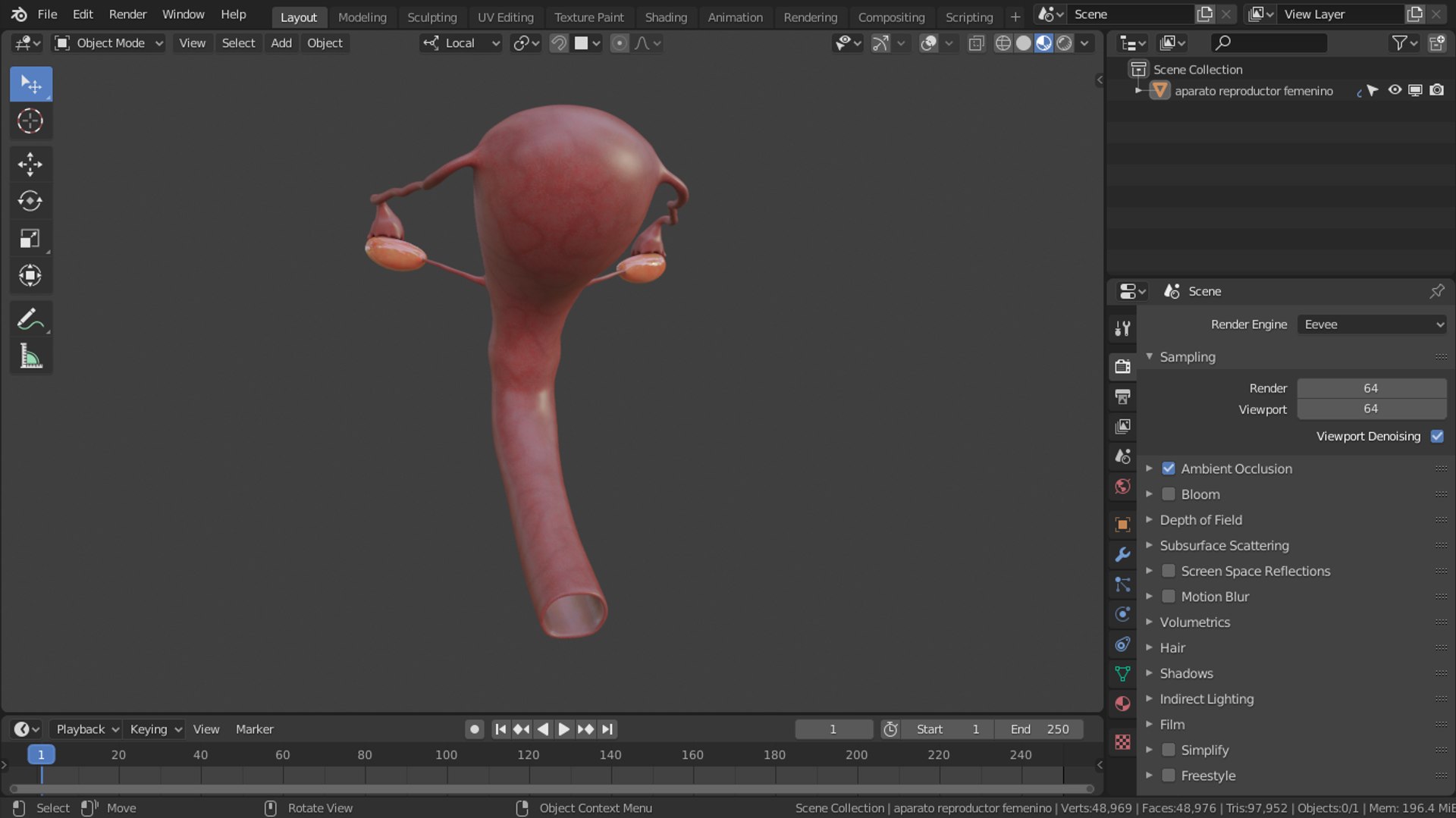 3D Female Reproductive Model - TurboSquid 1540885
