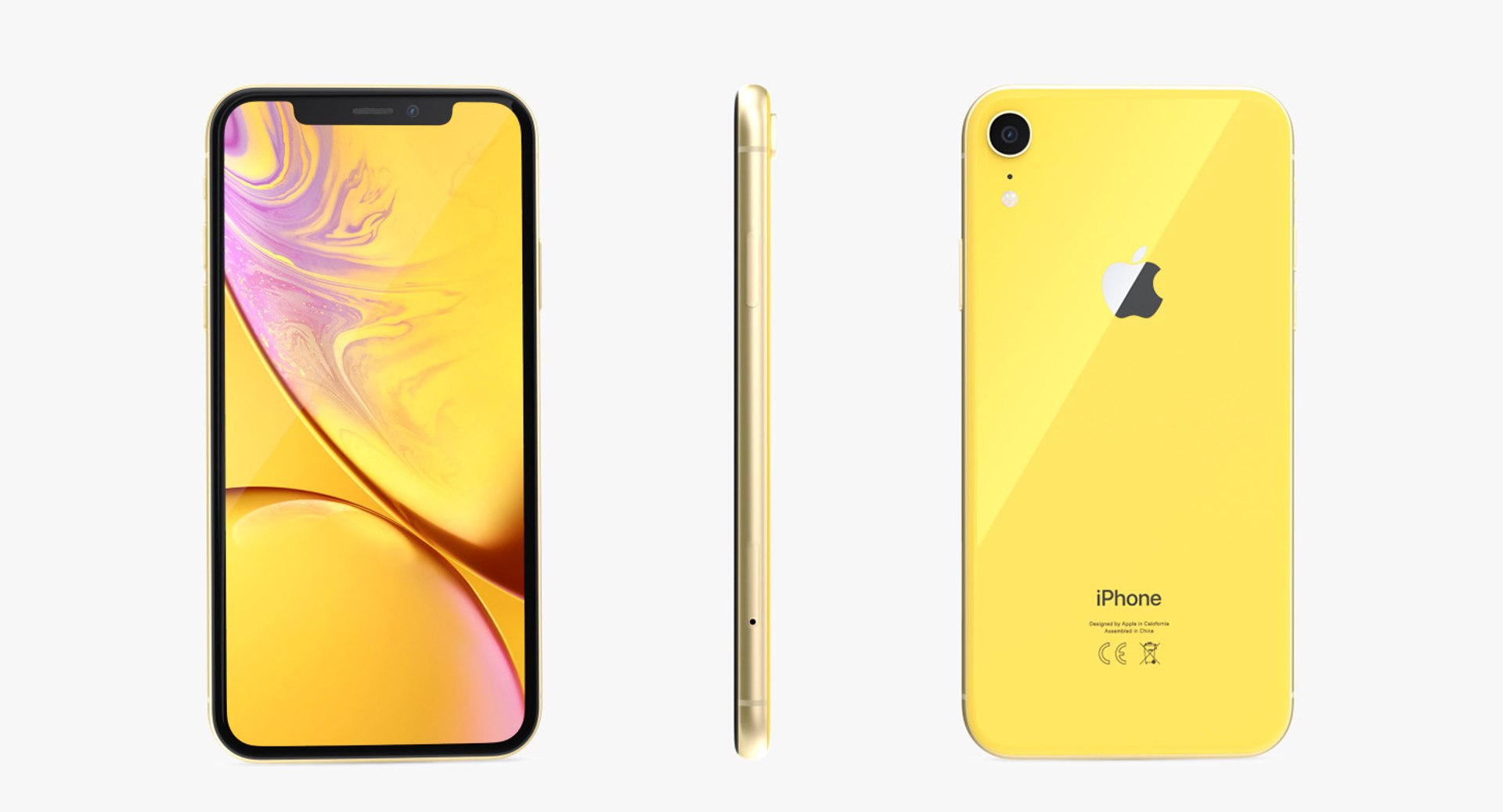 3D iphone xr yellow phones - TurboSquid 1370128
