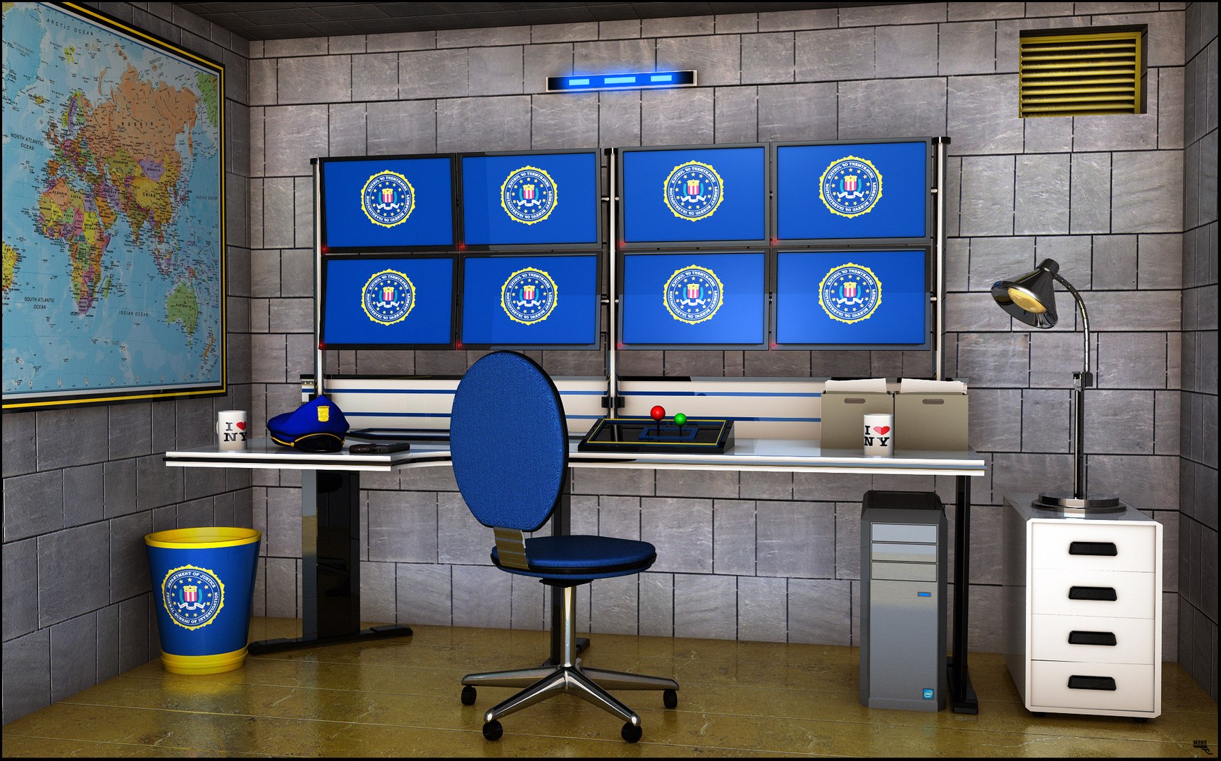 Surveillance Room 3D - TurboSquid 1191927