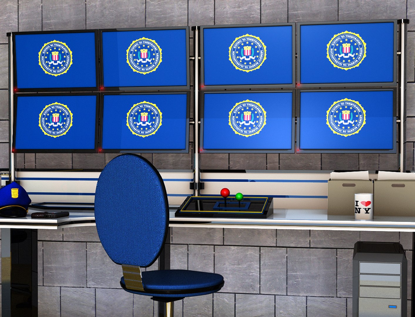 Surveillance Room 3D - TurboSquid 1191927