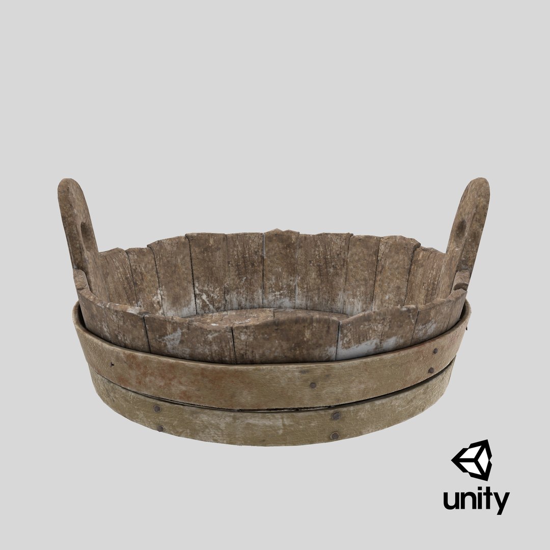 3d medieval wash tub 01