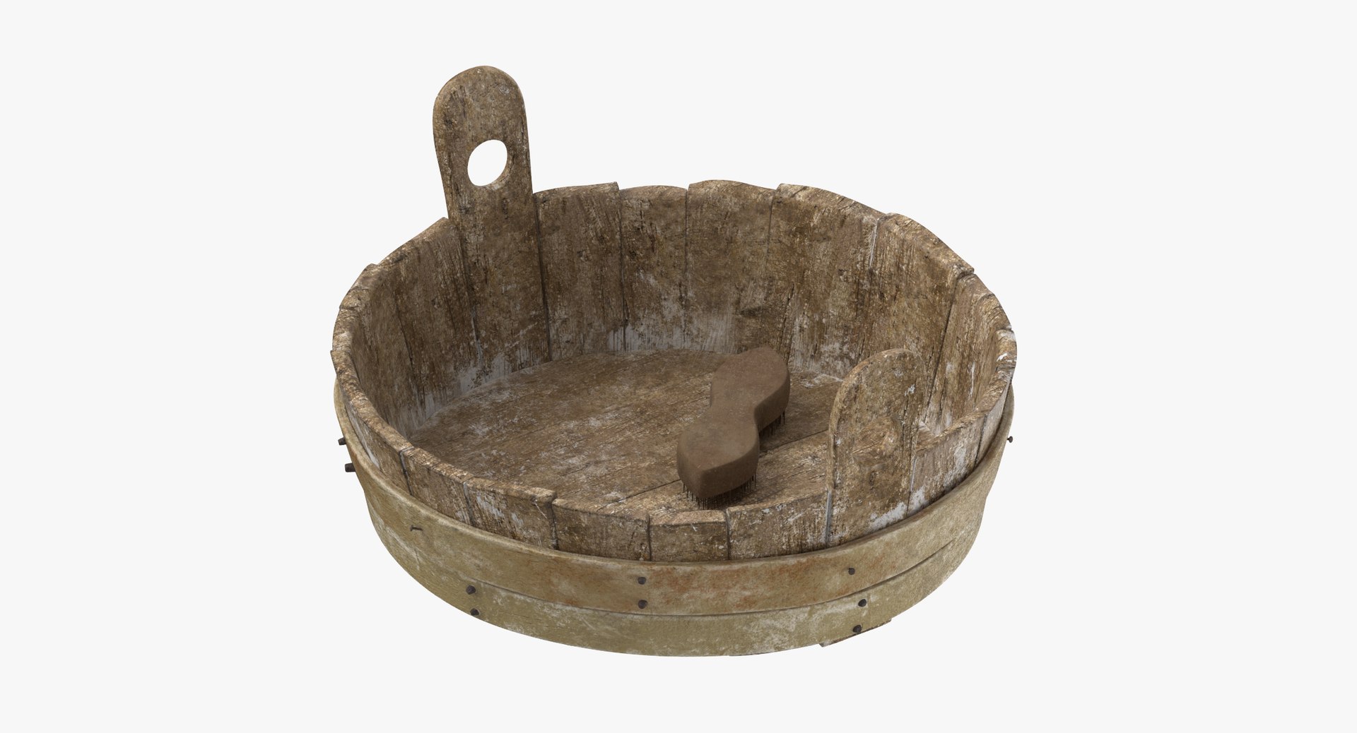 3d medieval wash tub 01