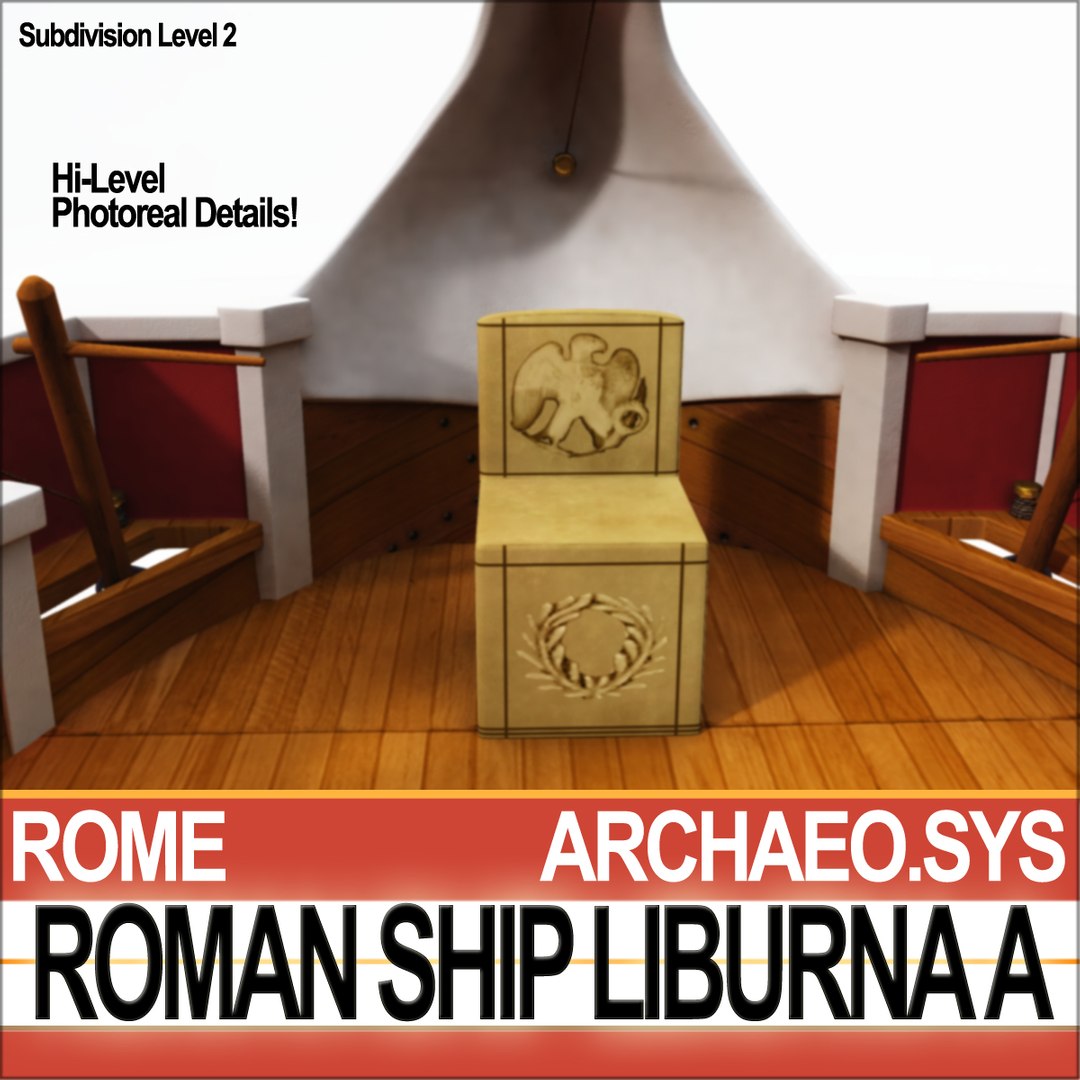 C4d Ancient Roman Ship Liburna