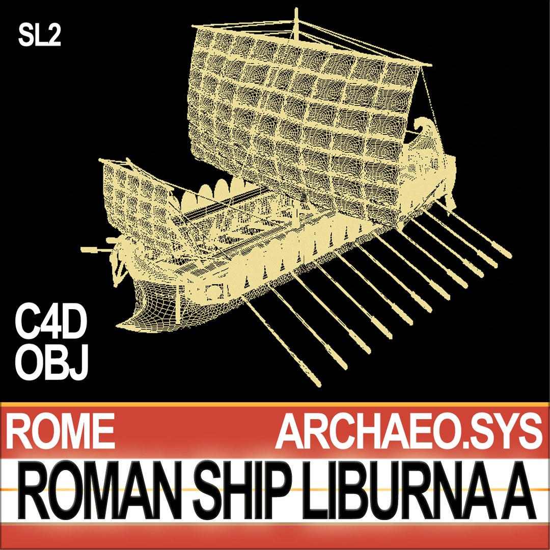 C4d Ancient Roman Ship Liburna