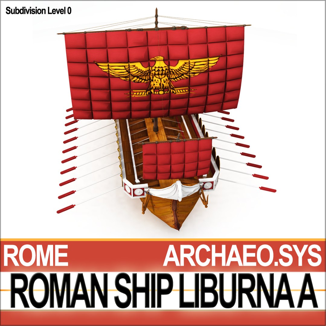 C4d Ancient Roman Ship Liburna
