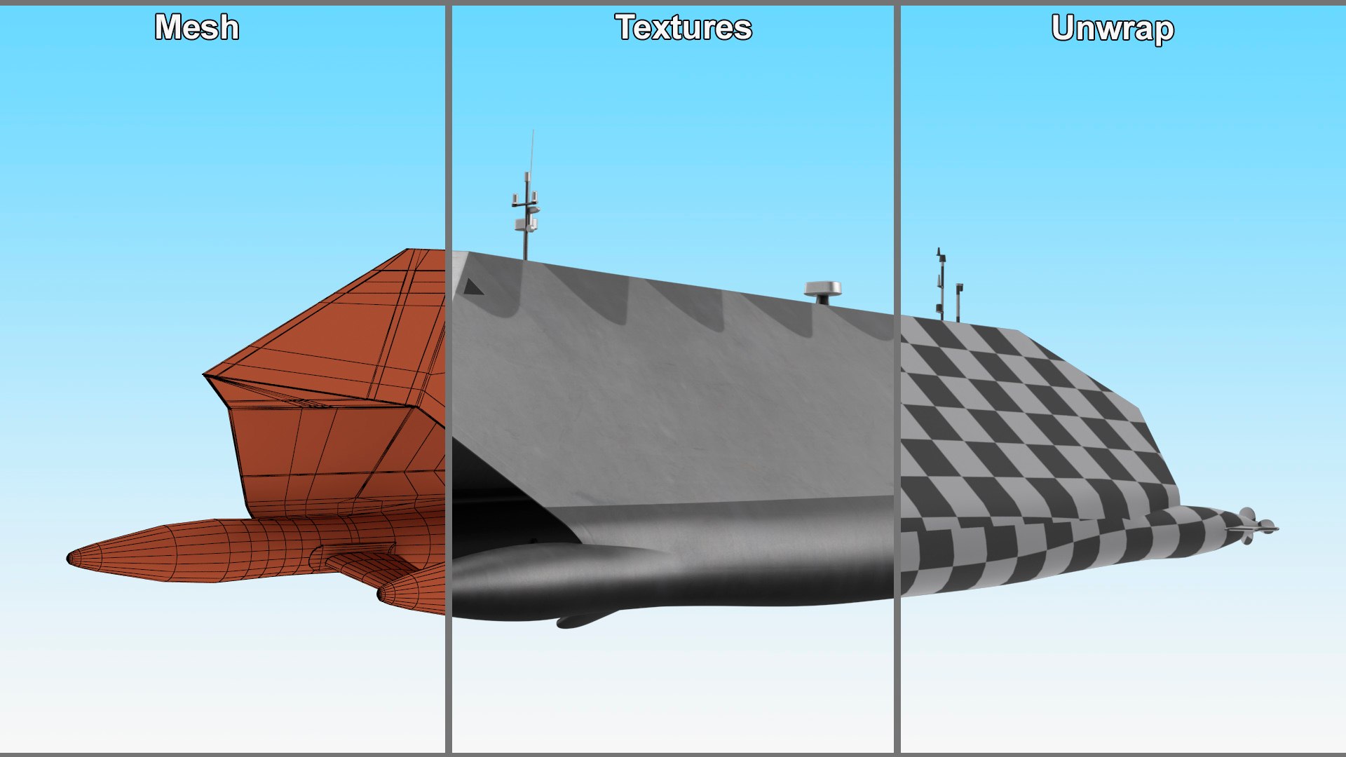 3D Radar-Evasive Military Ship Gray - TurboSquid 2429044