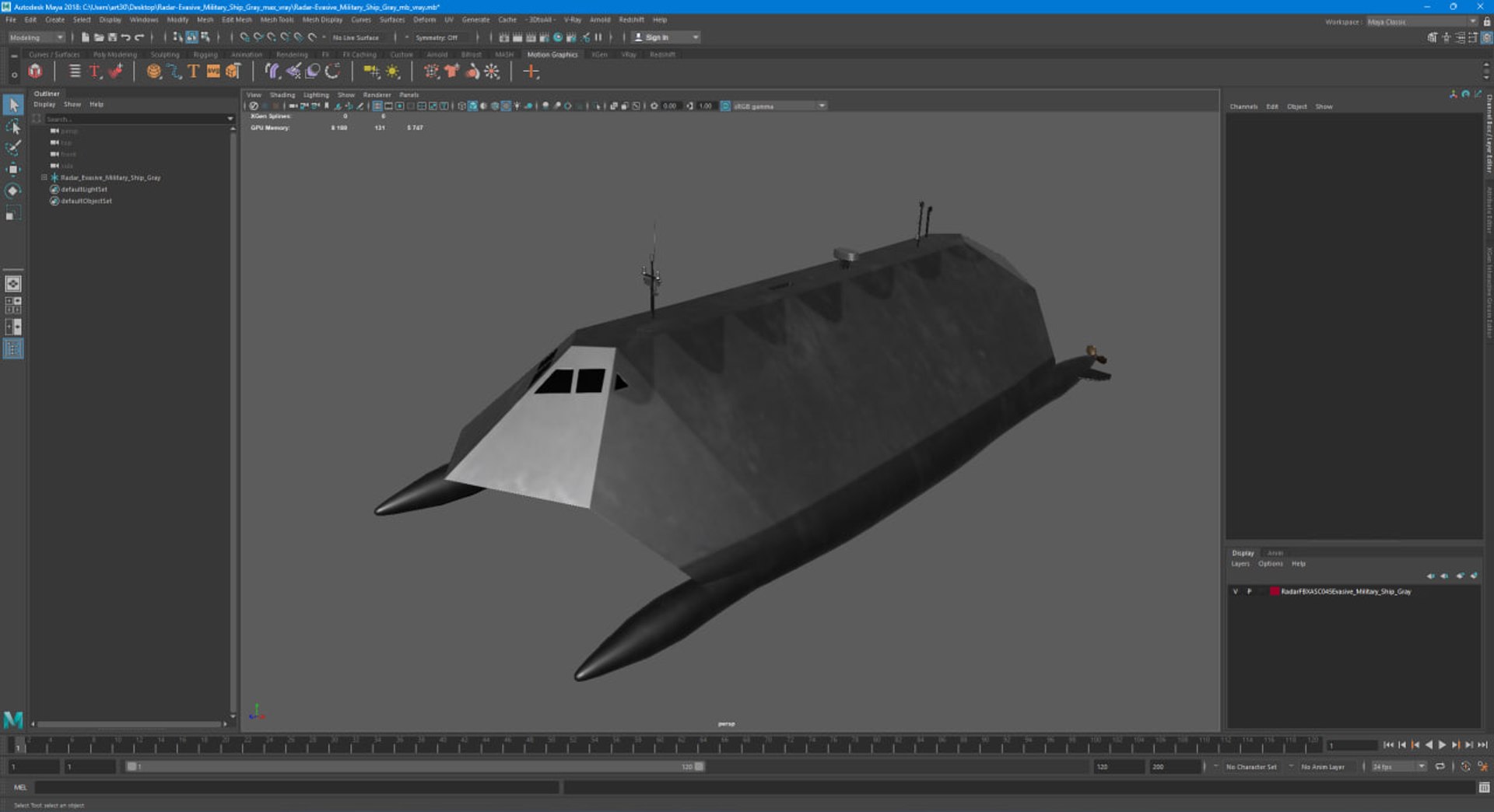 3D Radar-Evasive Military Ship Gray - TurboSquid 2429044