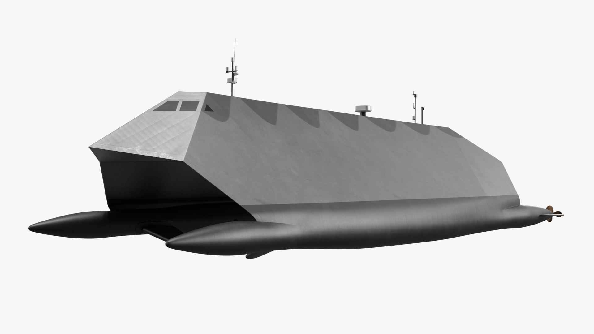 3D Radar-Evasive Military Ship Gray - TurboSquid 2429044