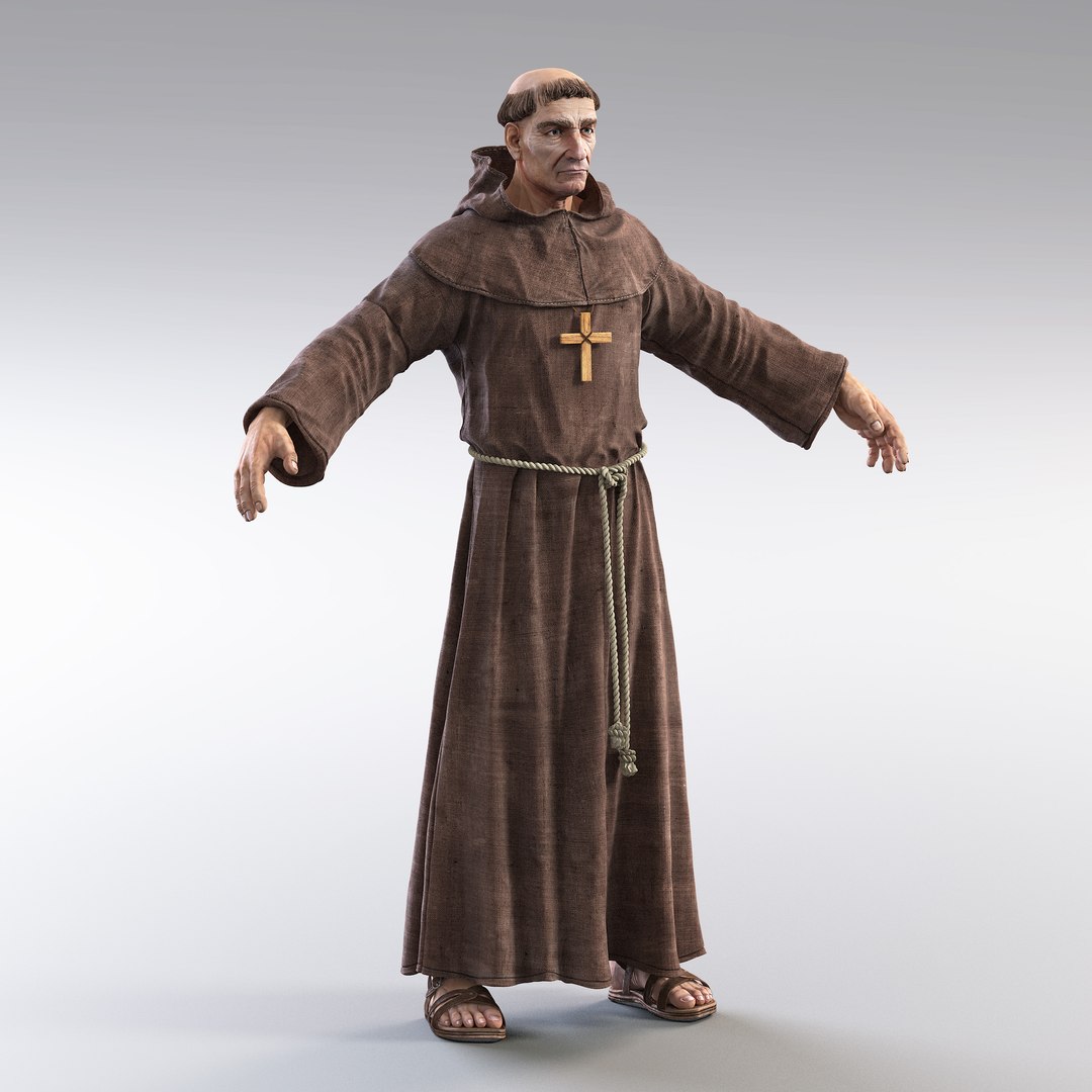 3d Model Medieval Monk
