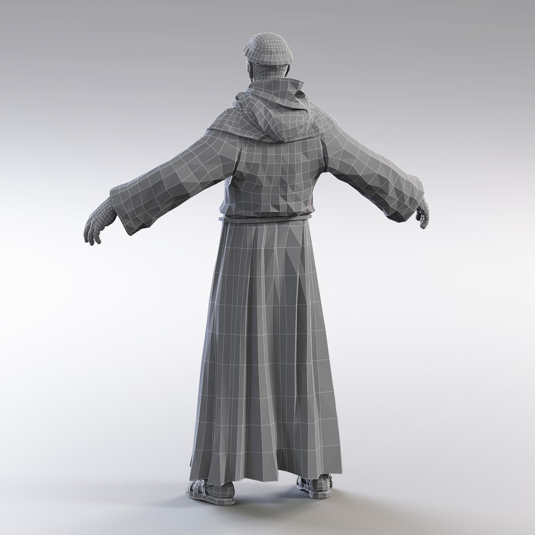 3d Model Medieval Monk