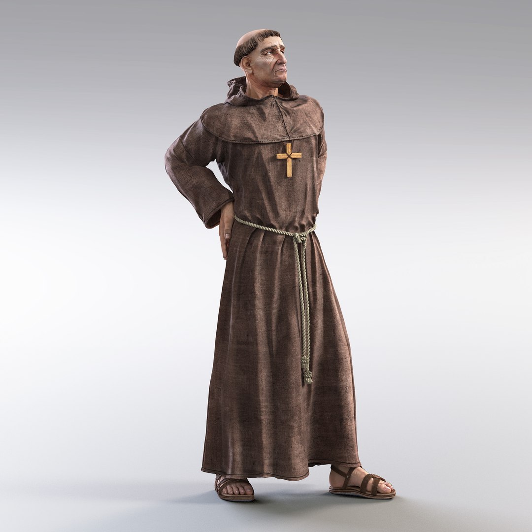 3d Model Medieval Monk