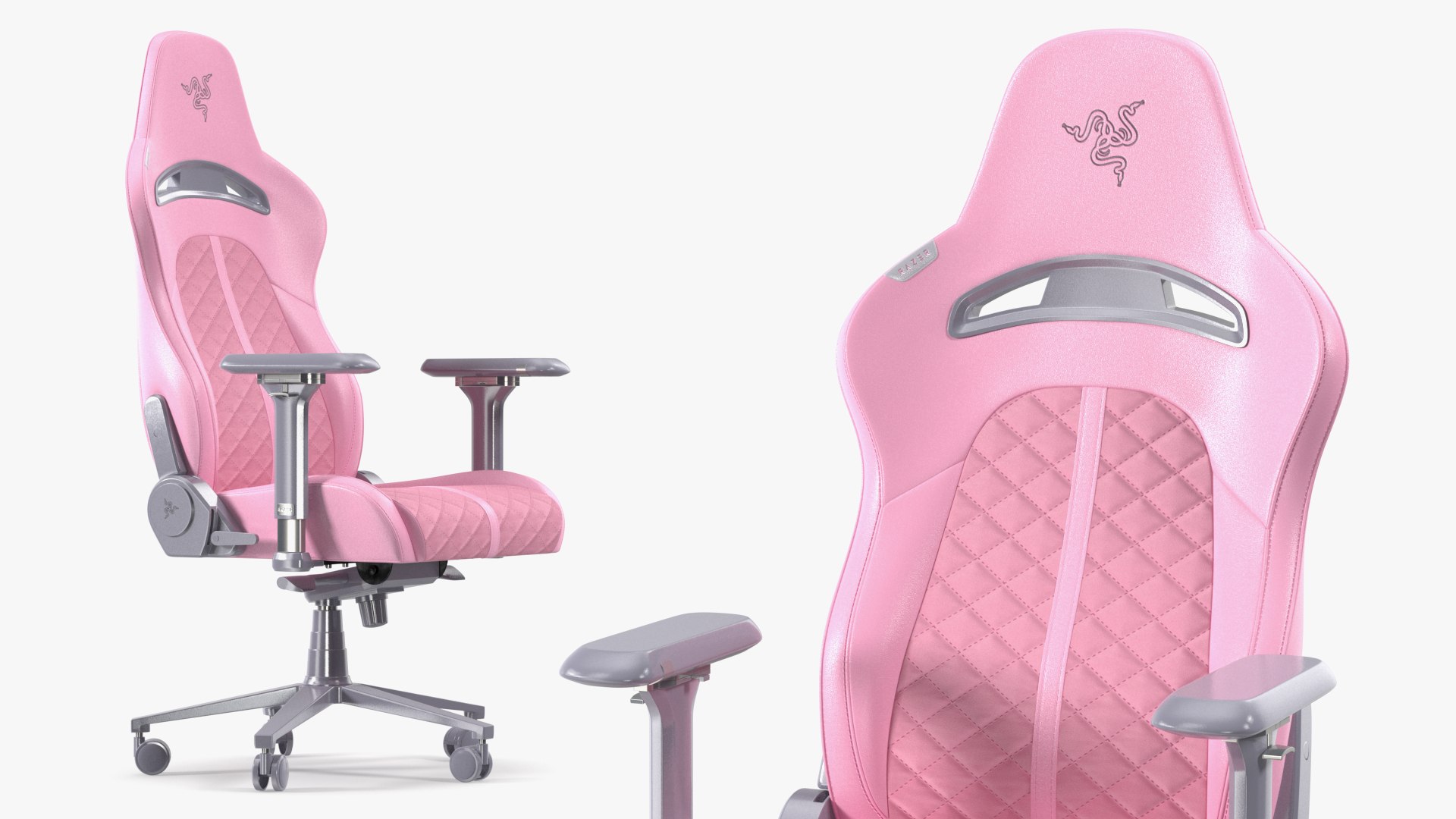 3D Gaming Chair Razer Enki Quartz Pink Model - TurboSquid 2114162