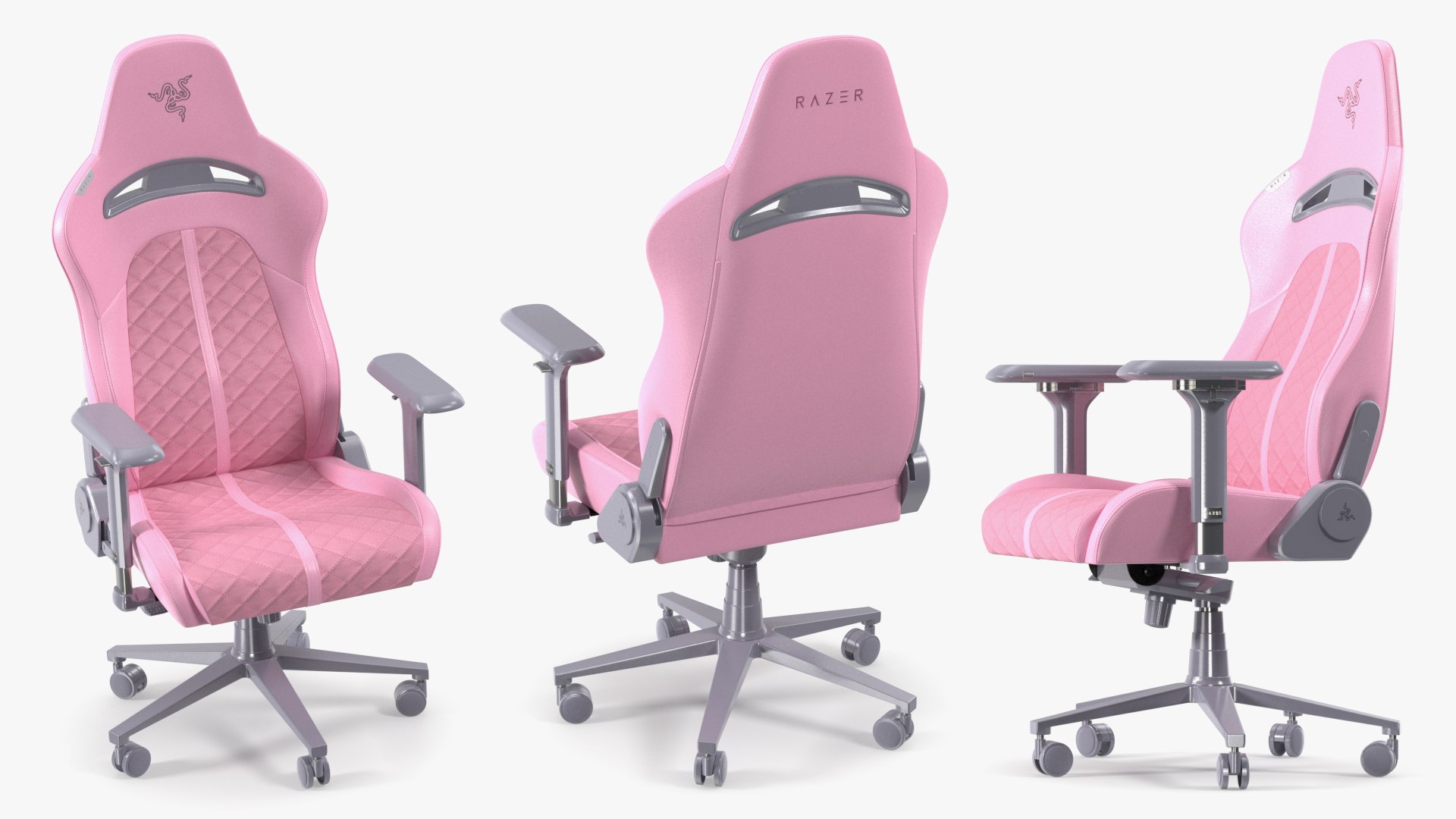 3D Gaming Chair Razer Enki Quartz Pink Model - TurboSquid 2114162