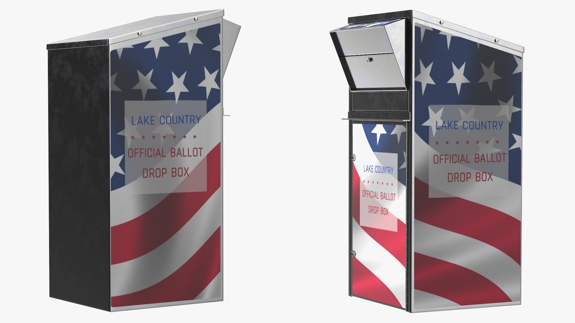 3D Secure Outdoor Ballot Drop Box - TurboSquid 1914622