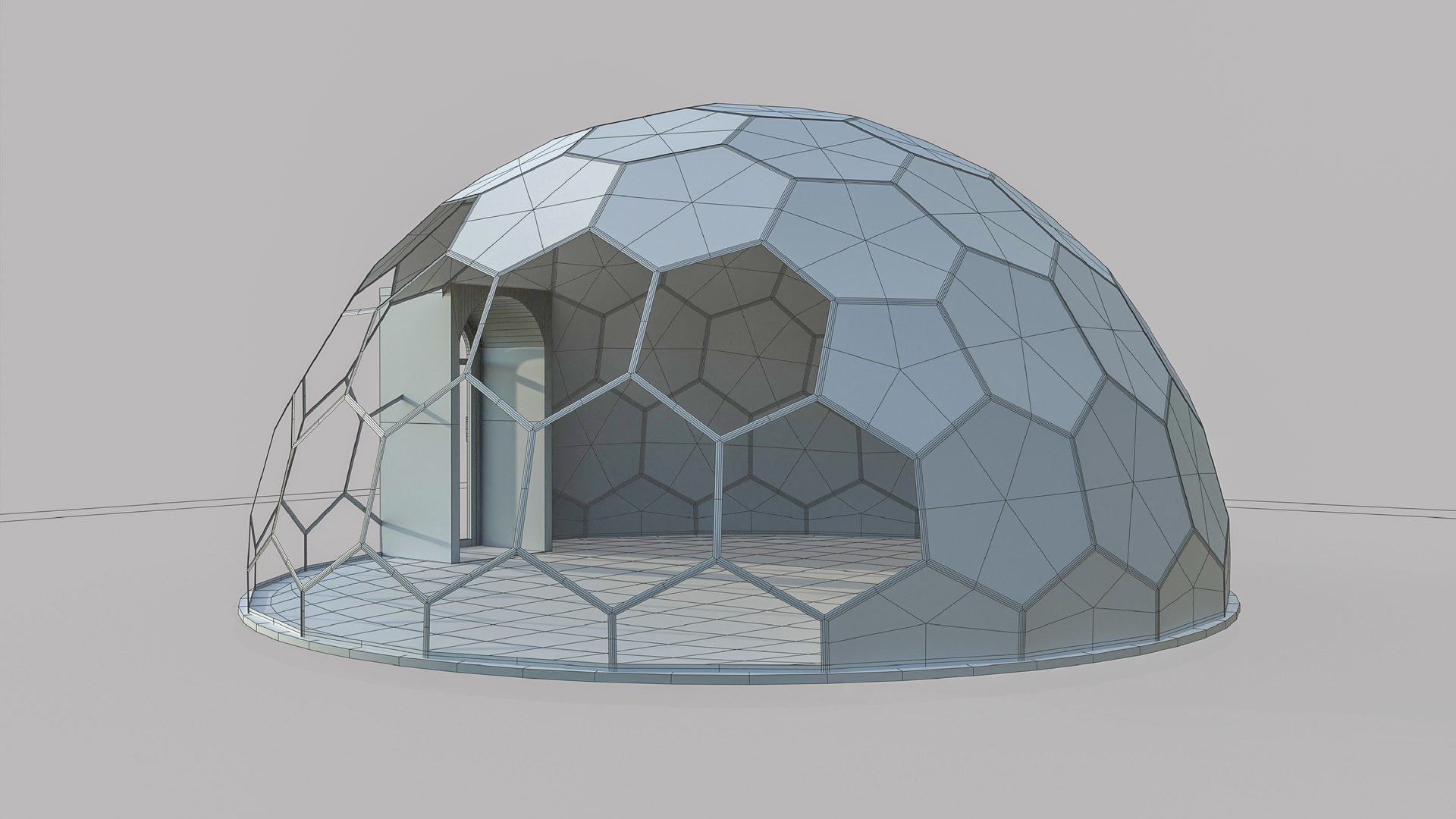 3D Geodesic Dome Realistic Luxury Model - TurboSquid 2270955
