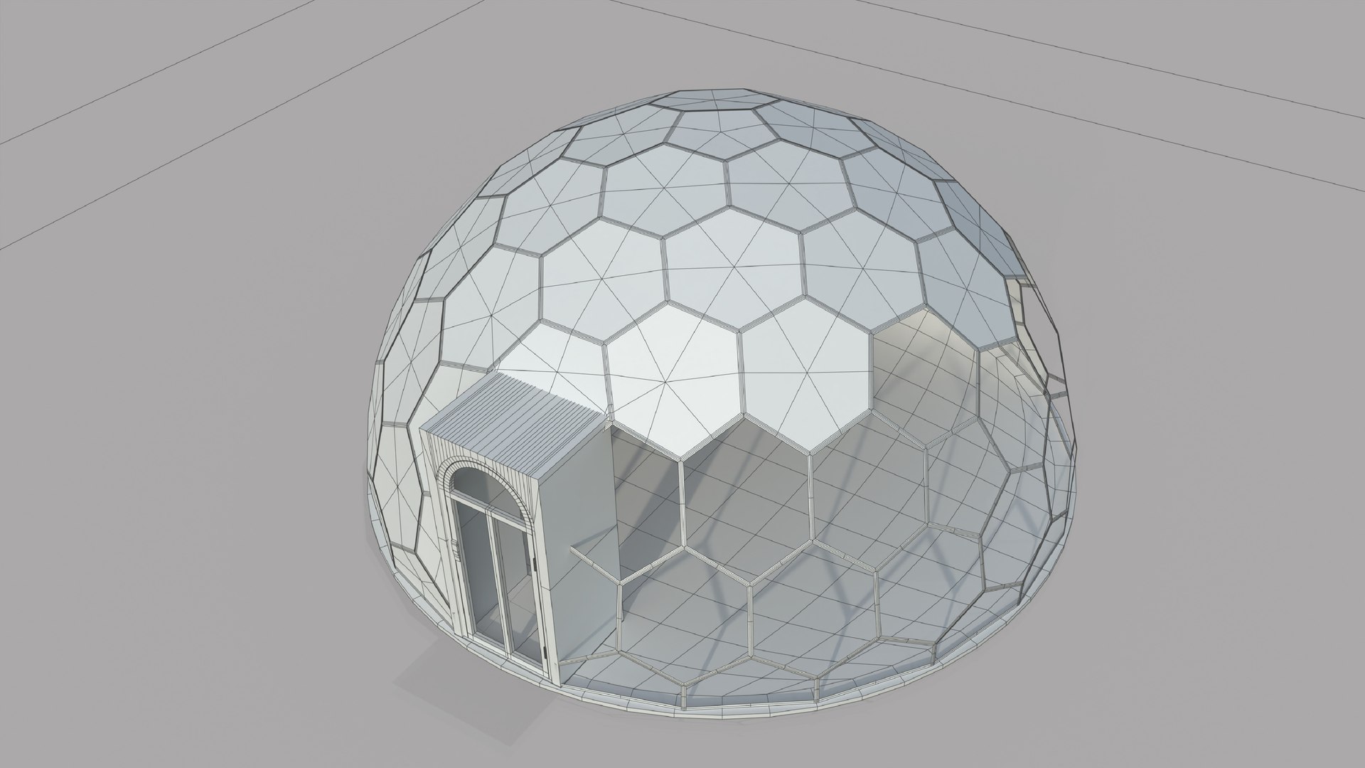 3D Geodesic Dome Realistic Luxury Model - TurboSquid 2270955