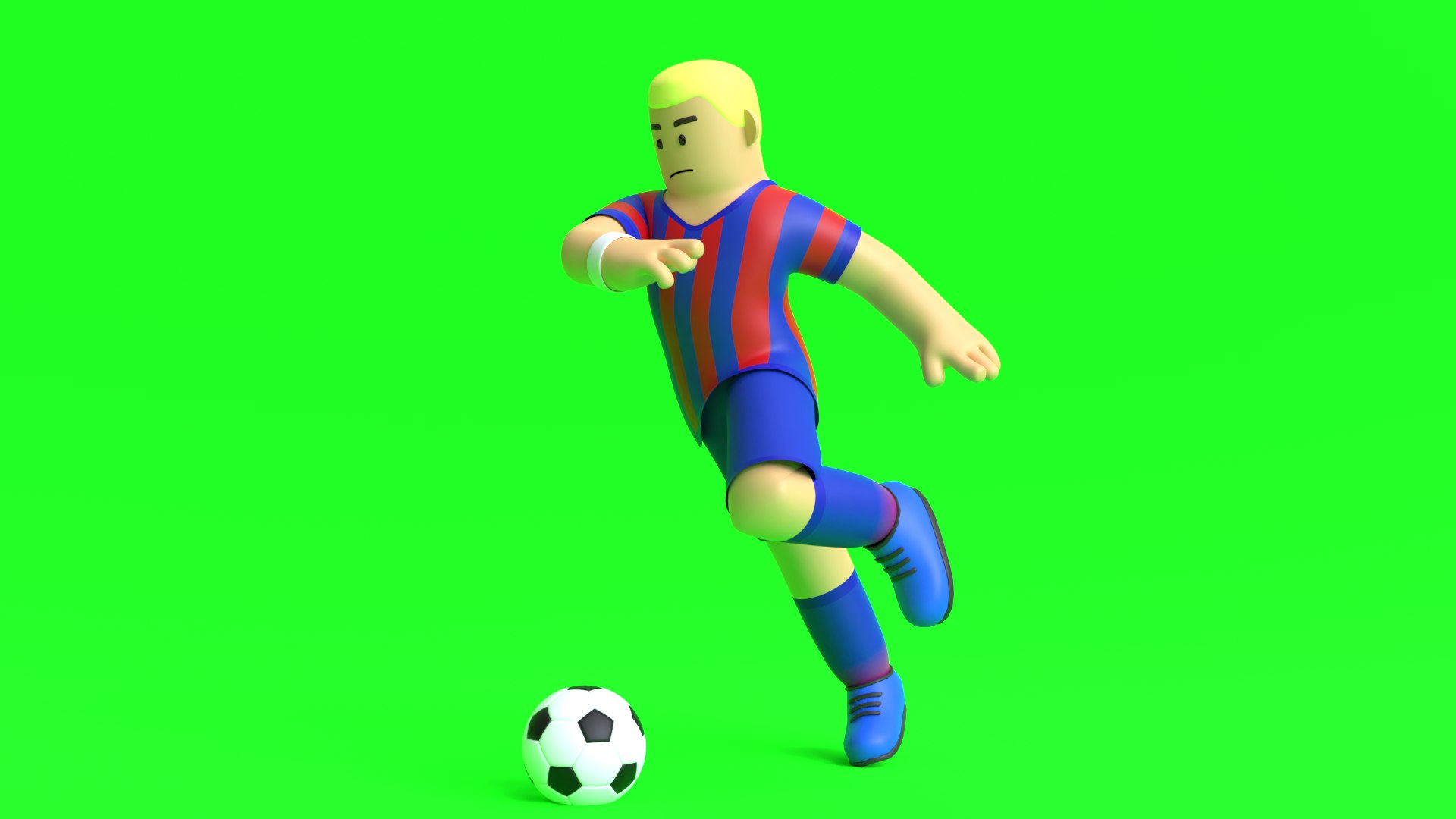 Minimal Soccer Player 3D Cartoon Character 3D Model - TurboSquid 1794754