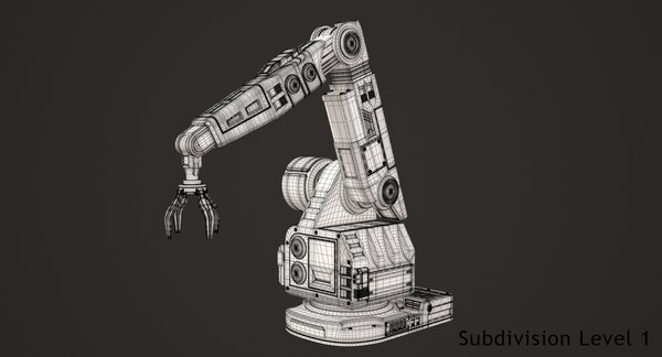 Futuristic robotic arm stylized 3D model | 1142342 | TurboSquid