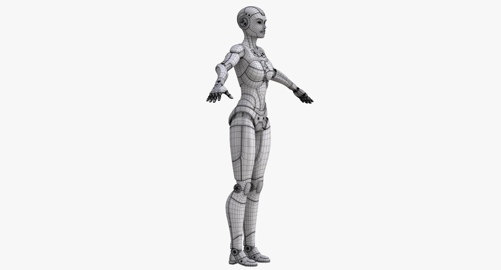 3D sci-fi female robot - TurboSquid 1337121