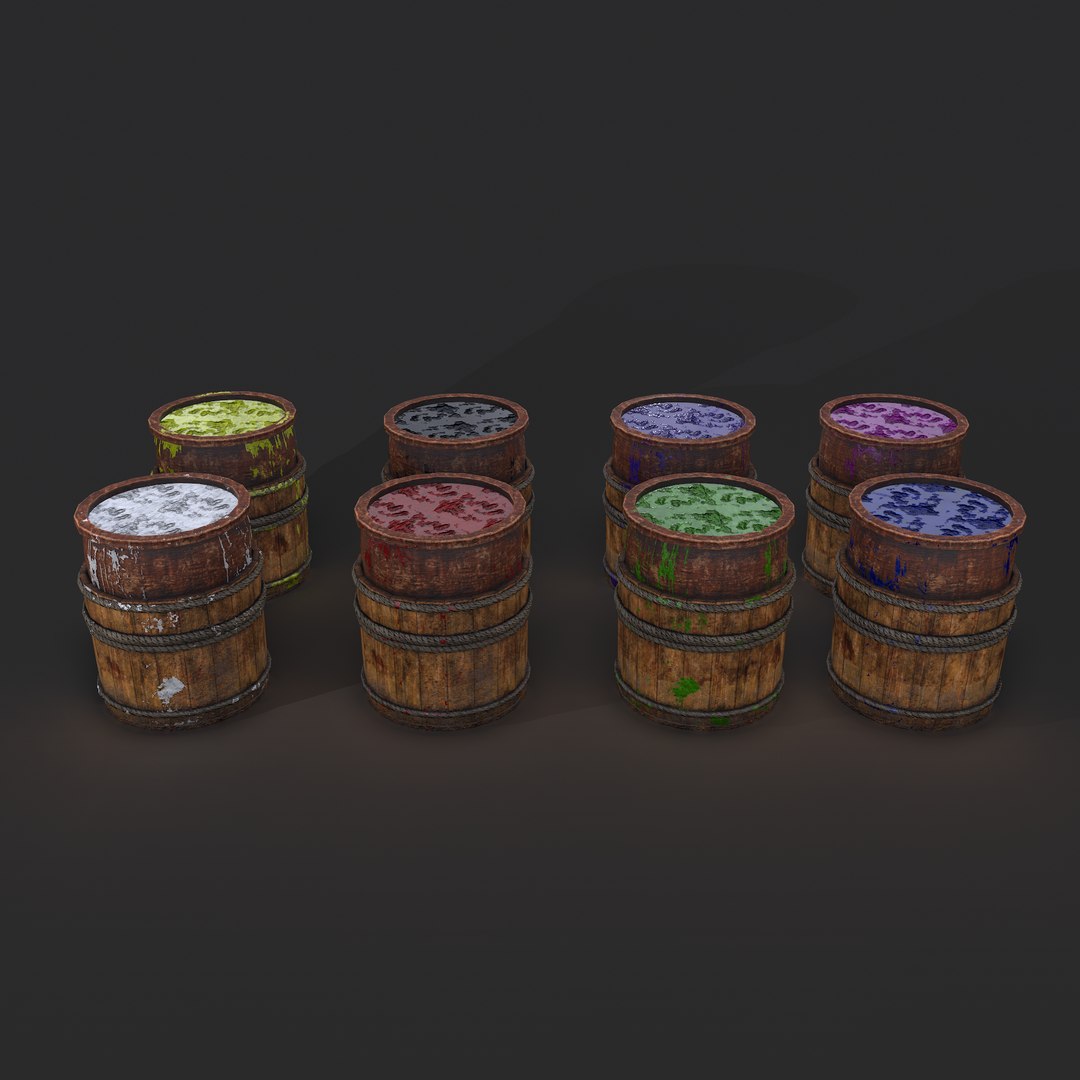 Dye Paint Bucket 3D model - TurboSquid 1791067