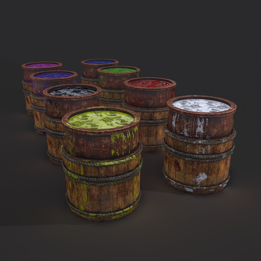 Dye Paint Bucket 3D model - TurboSquid 1791067