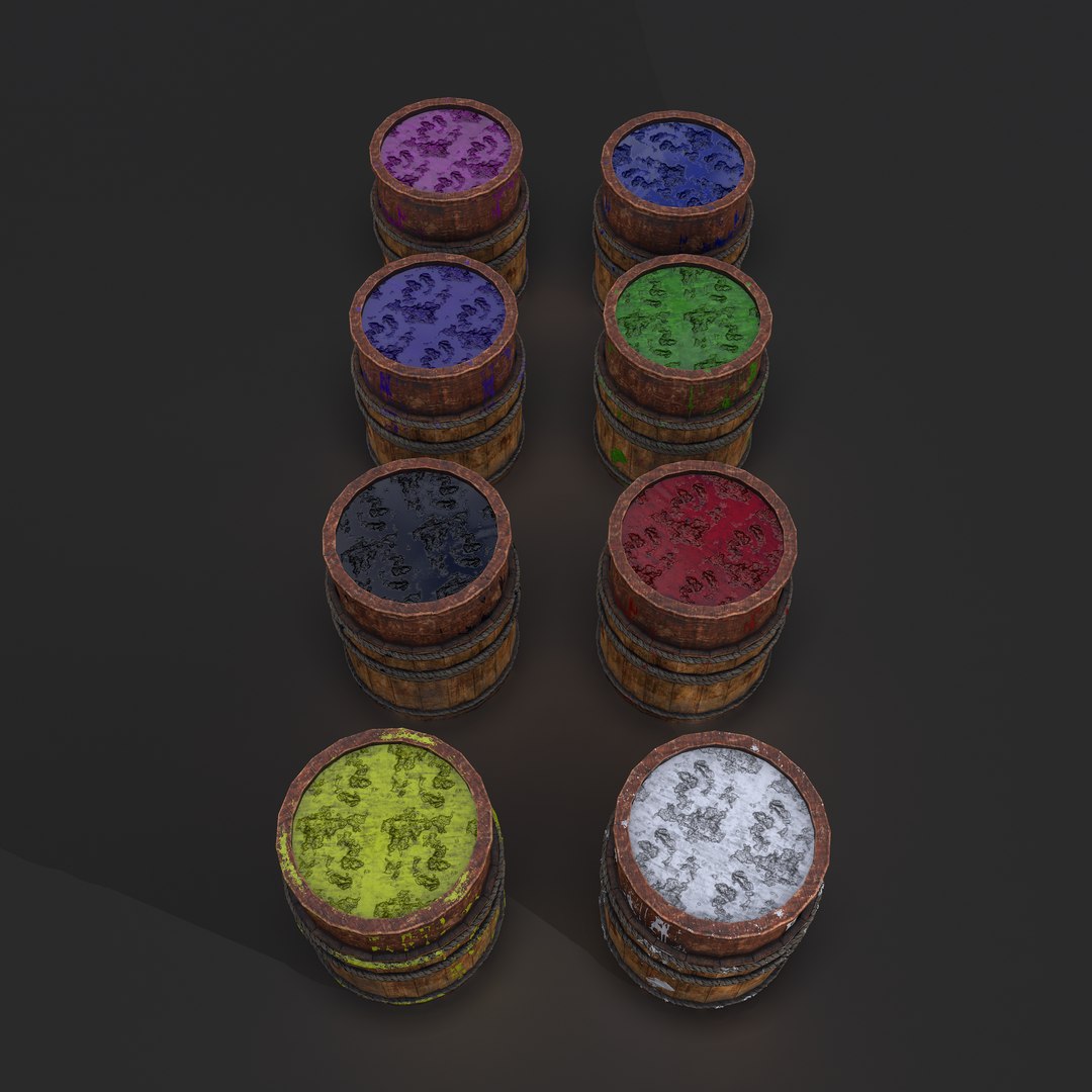 Dye Paint Bucket 3D Model - TurboSquid 1791067