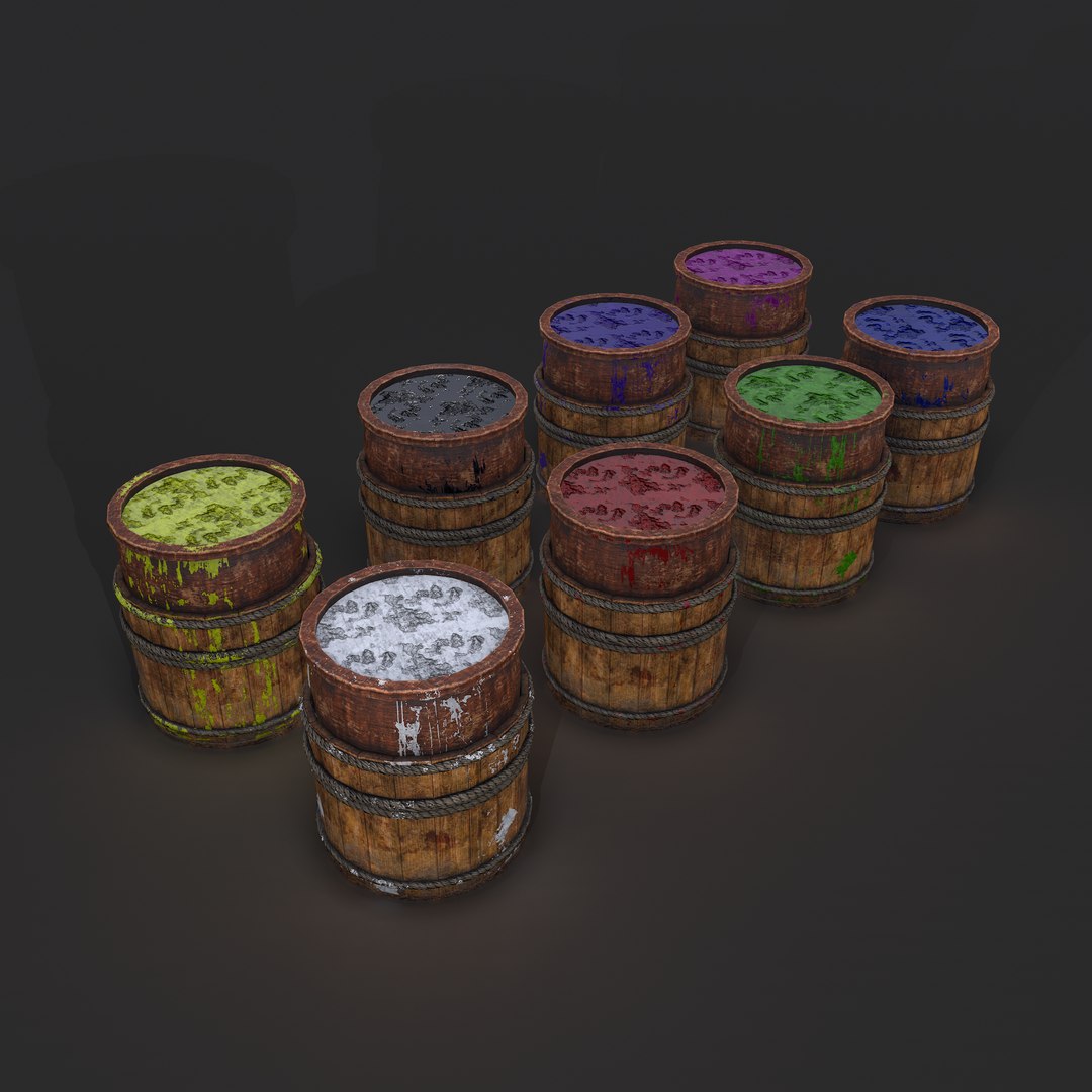 Dye Paint Bucket 3D Model - TurboSquid 1791067
